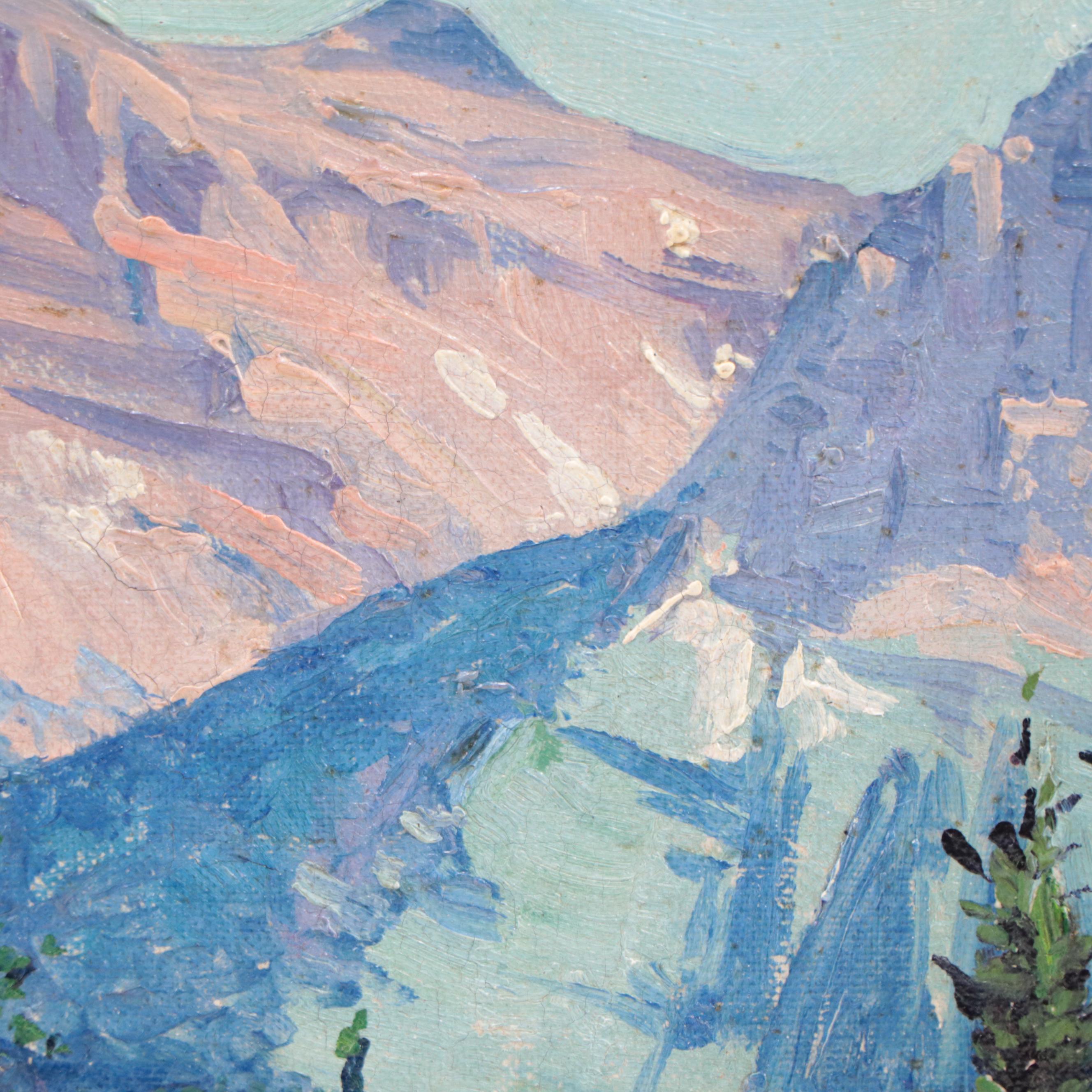 Wilma Lucile Van Slyck Oil Painting of Mountainous Landscape | EBTH