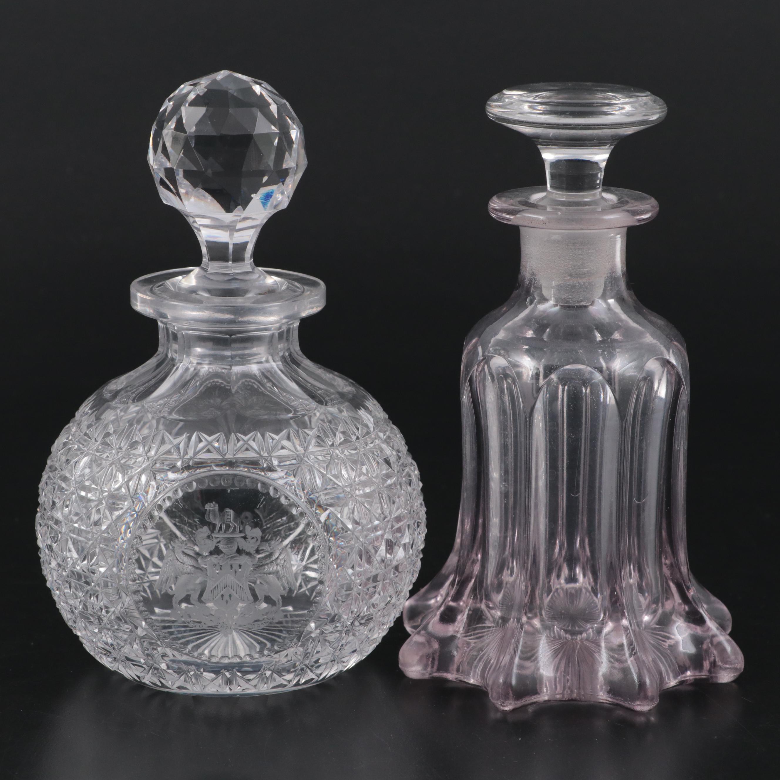 Queen Victoria Golden Jubilee Engraved and Other Perfume Bottle, 19th ...