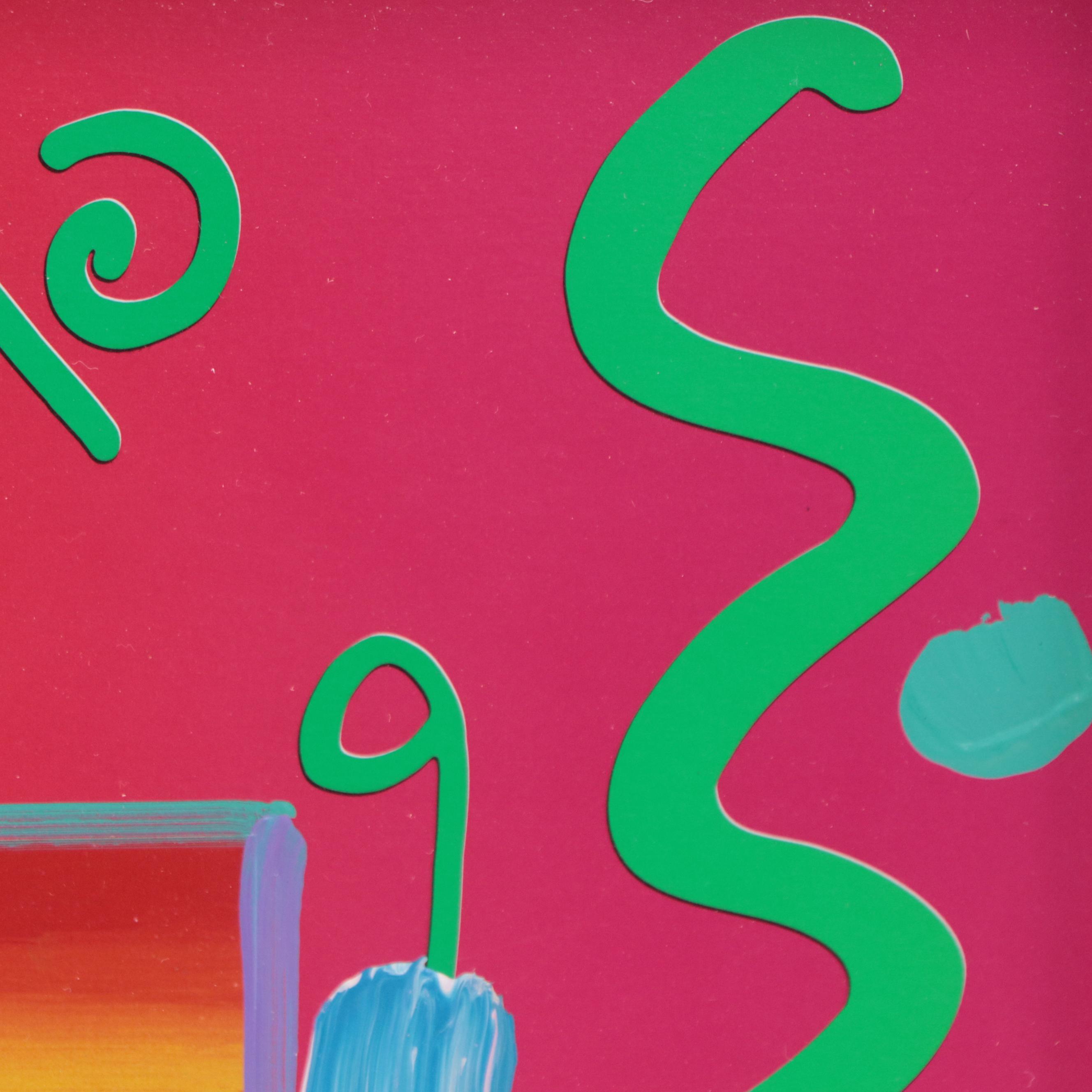 Peter Max Mixed Media Painting "Rainbow Umbrella Man," 2001 | EBTH