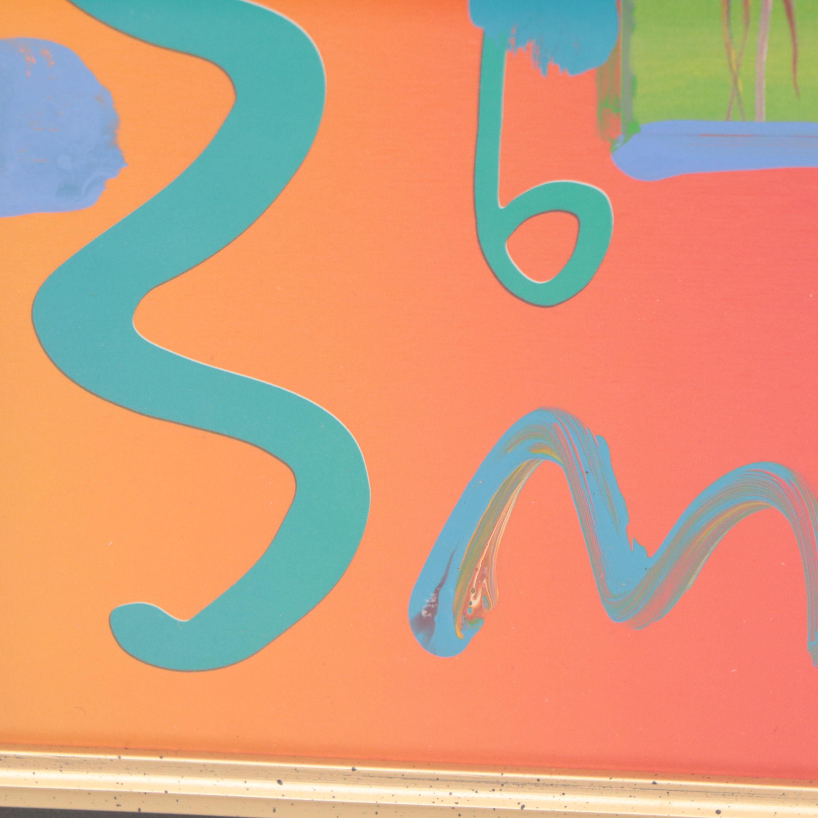Peter Max Mixed Media Painting "Rainbow Umbrella Man," 2001 | EBTH