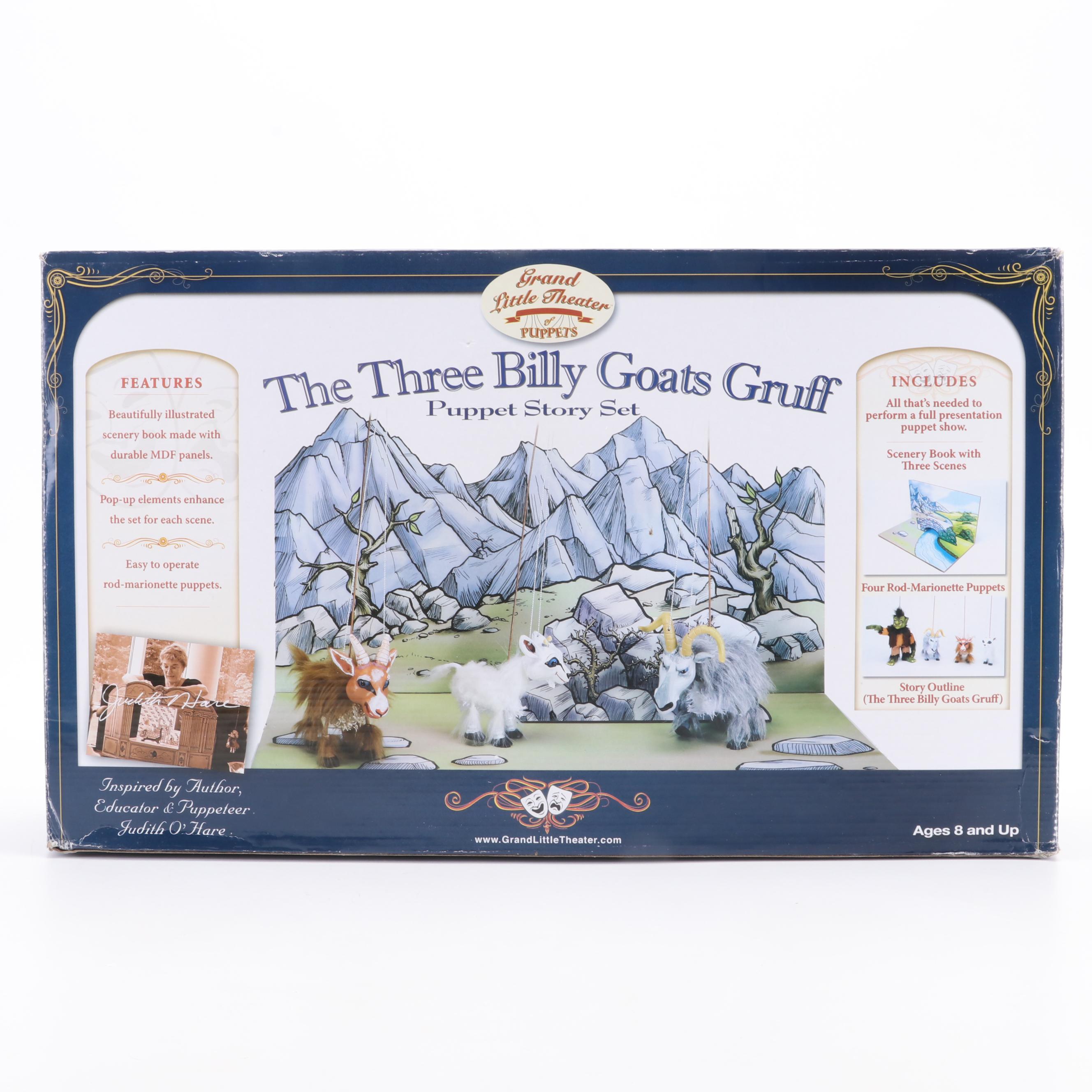 Grand Little Theater The Three Billy Goats Gruff Marionette Puppets ...