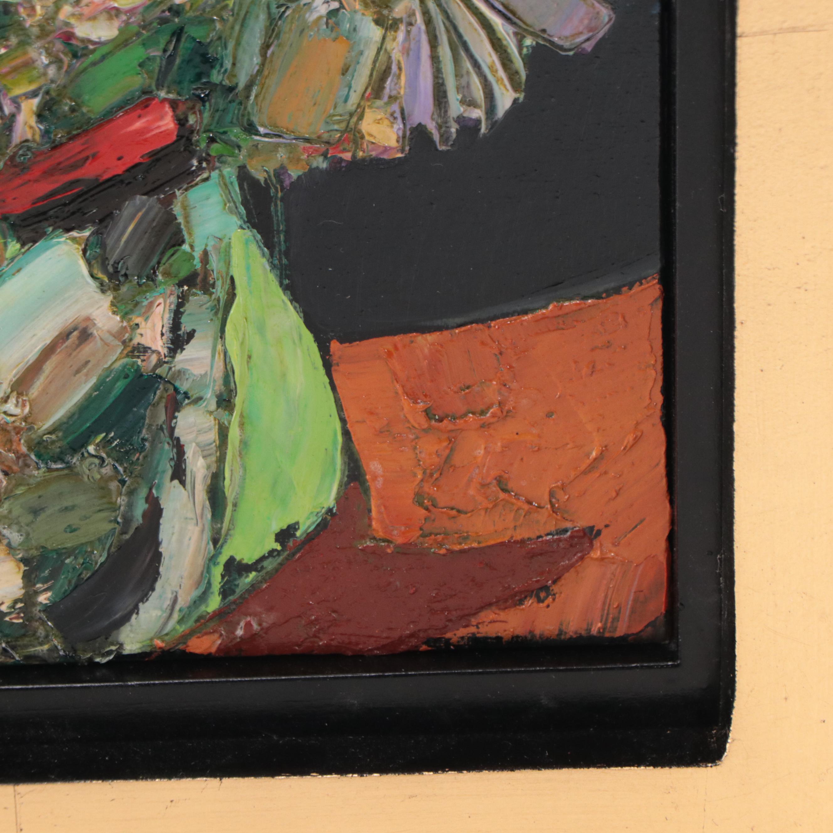 Expressionist Floral Still Life Oil Painting | EBTH
