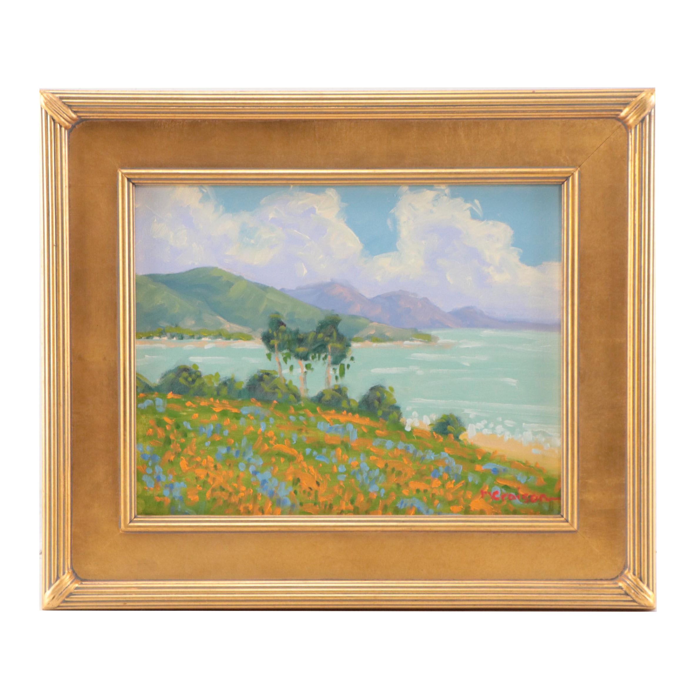 Marc Graison Impressionst Style Oil Painting "Tranquil Cove," 2023 | EBTH