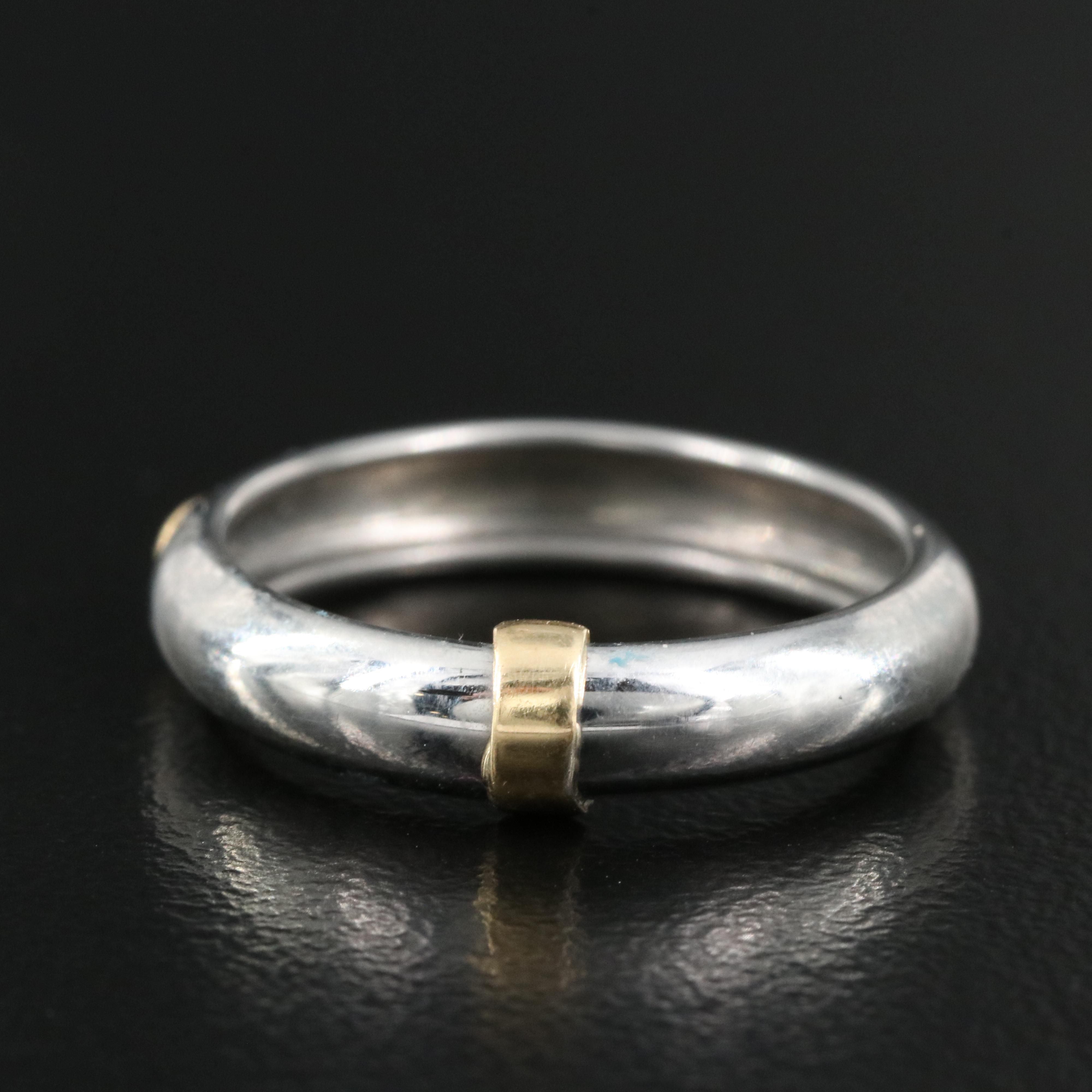 Smooth Band with 18K Accents | EBTH