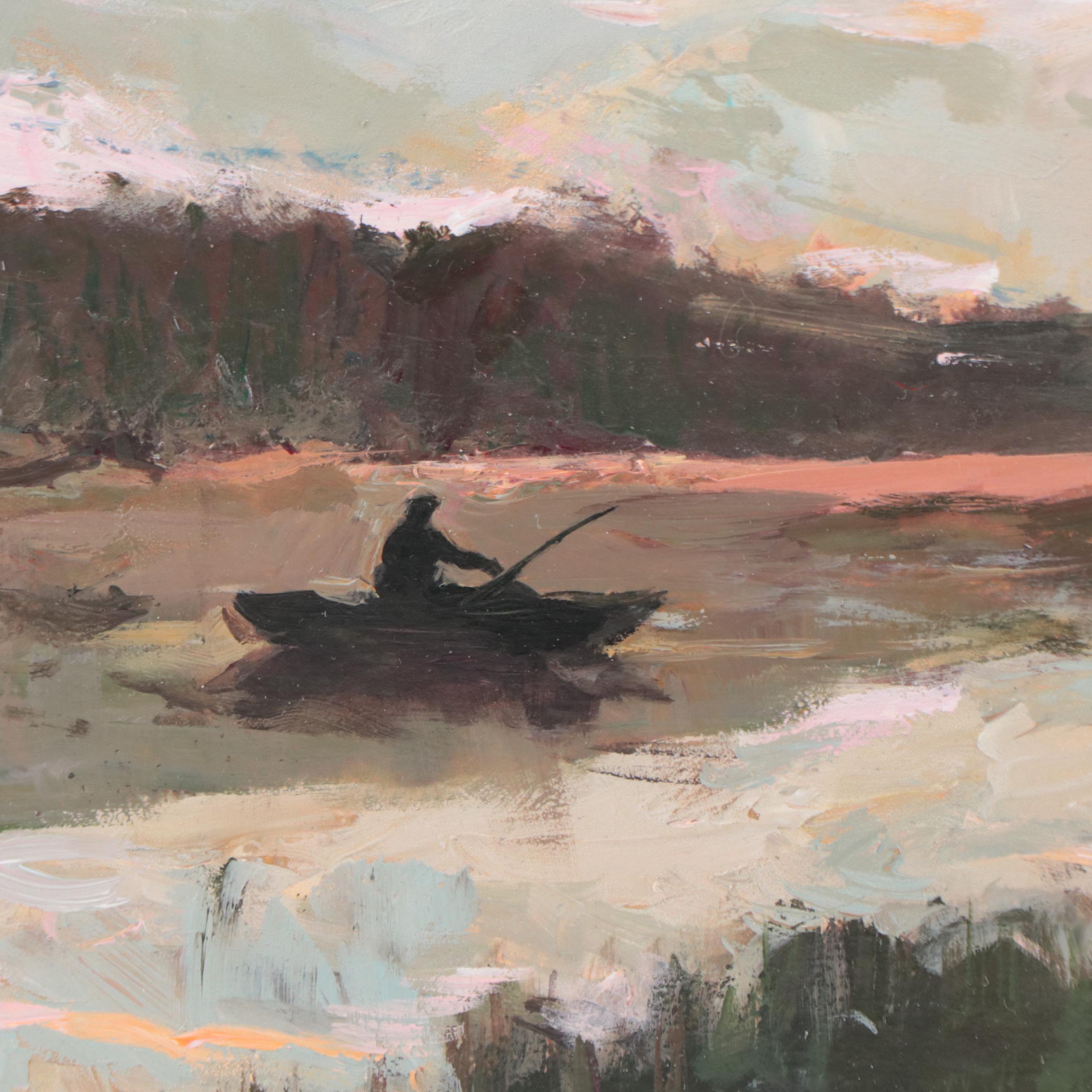 Agnes Rey Oil Painting "El Pescador," 2017 | EBTH