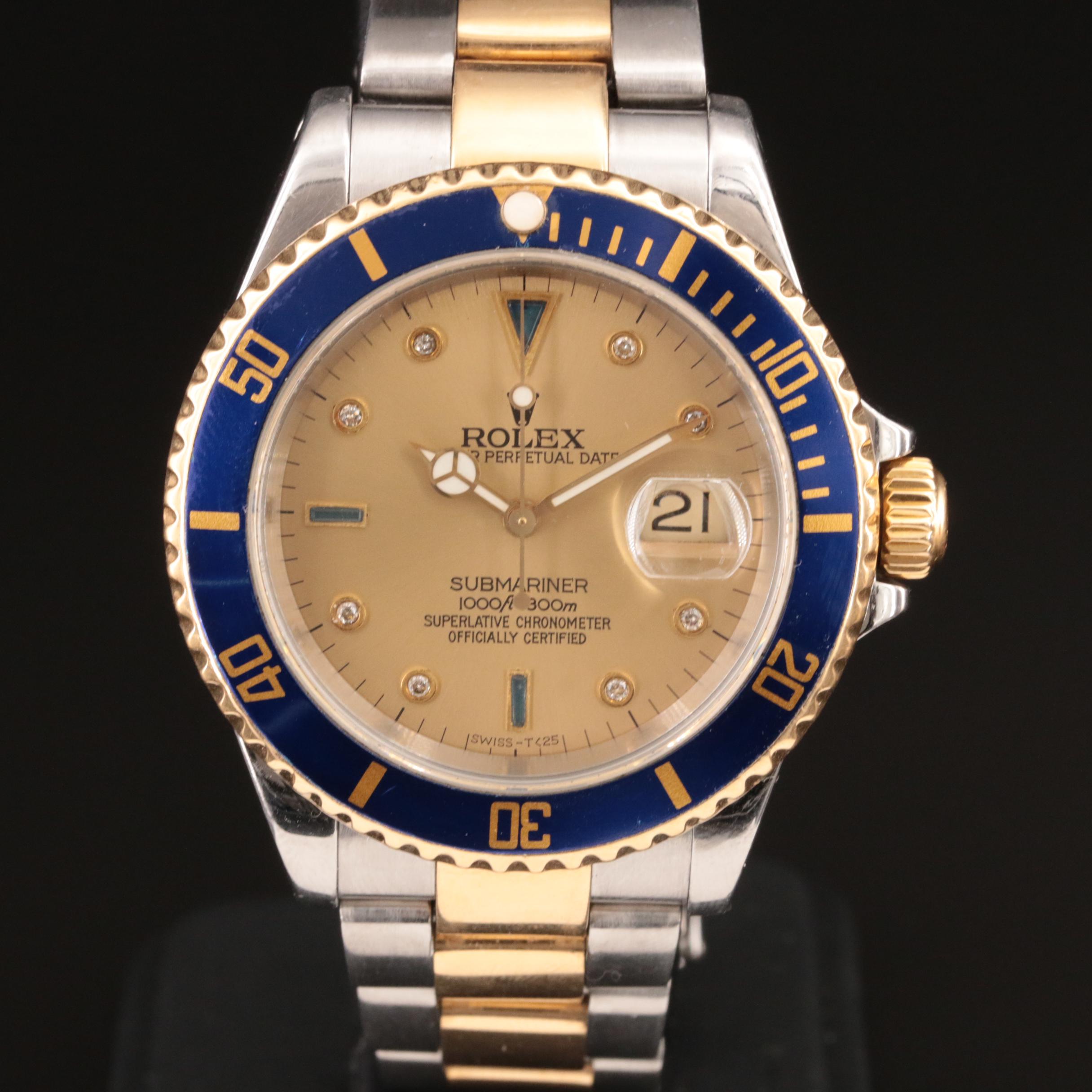 2000 Rolex Submariner Two-Tone Diamond Wristwatch | EBTH