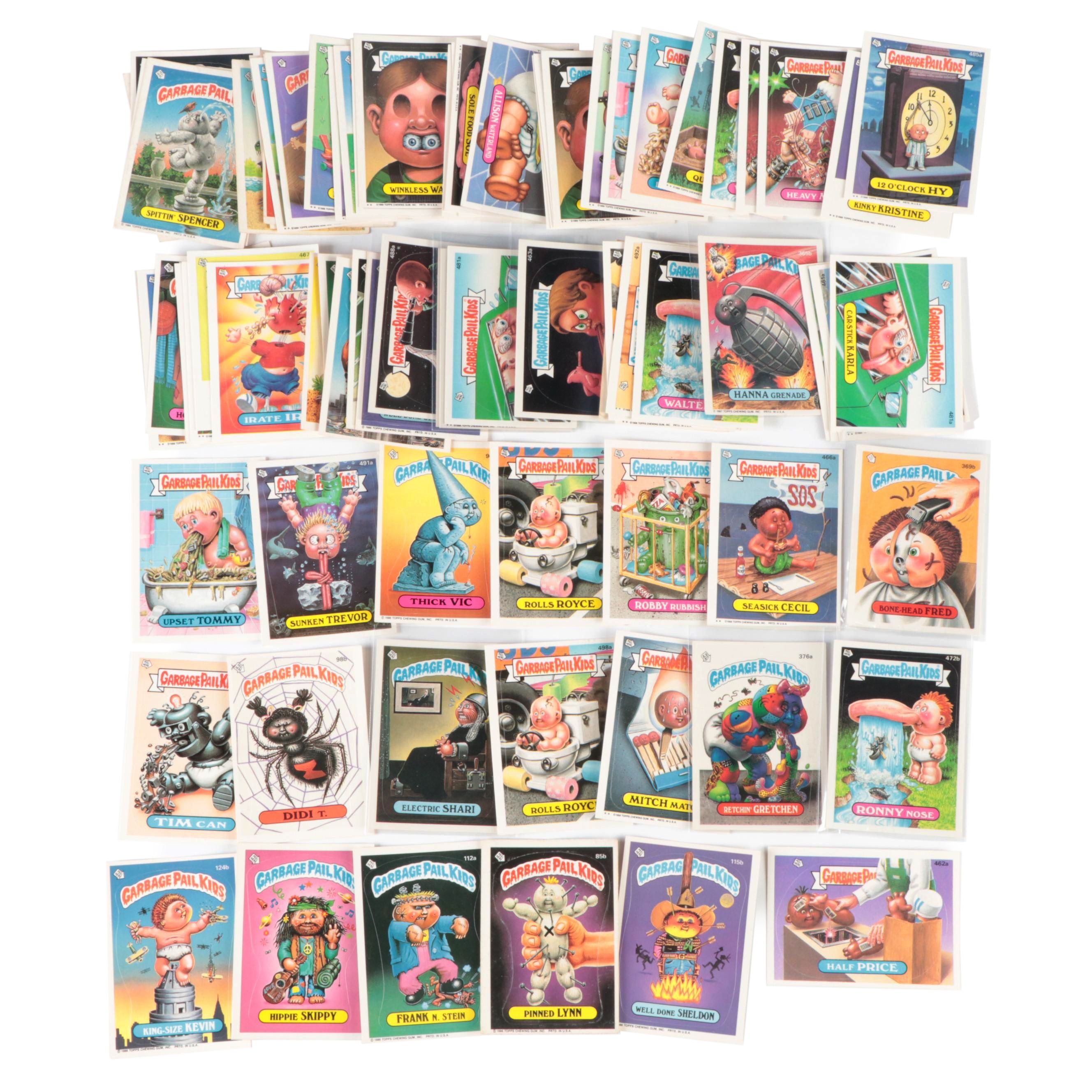 Topps Garbage Pail Kids Trading Cards with Upset Tommy, Tim Can and ...