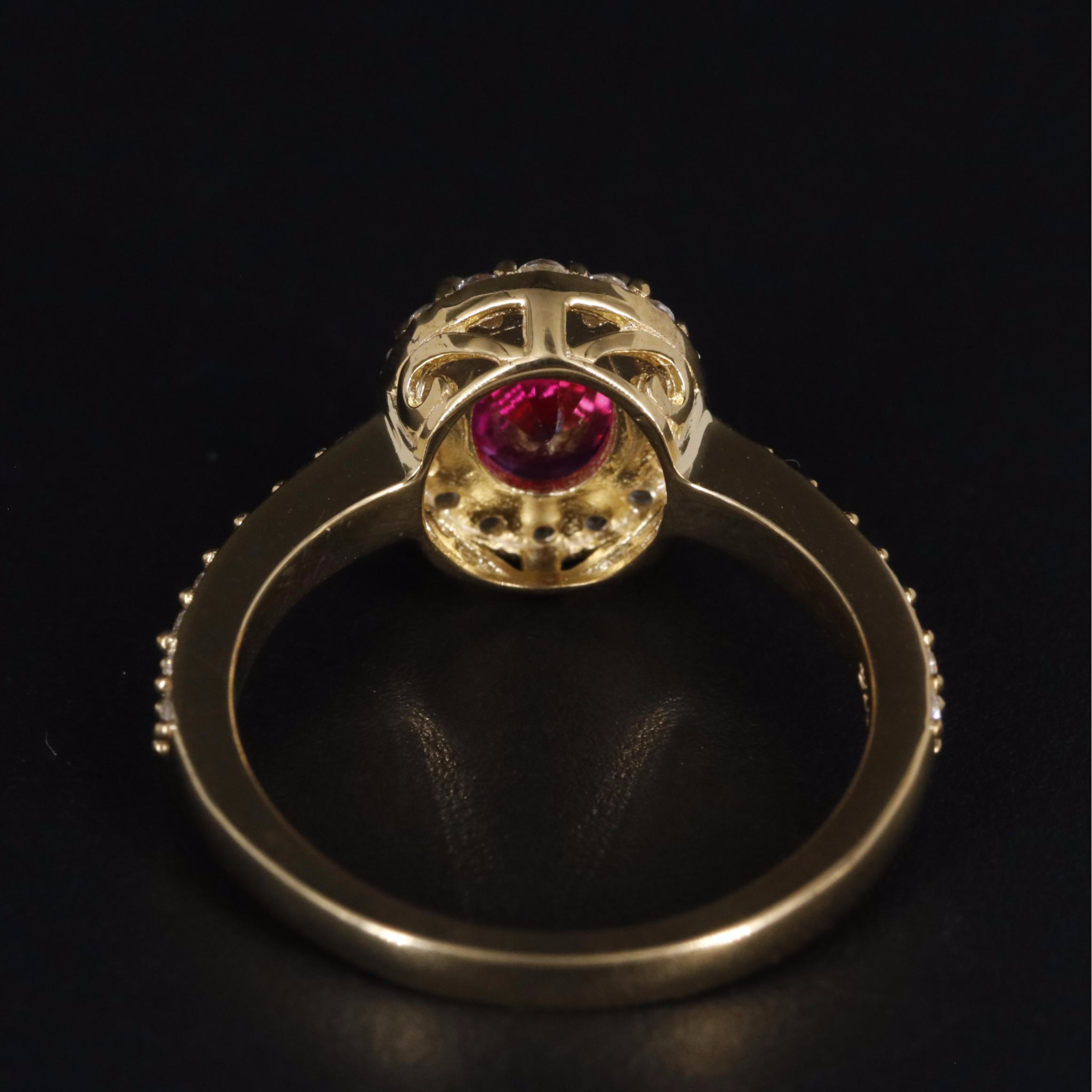 Sterling Ruby and White Sapphire Ring | EBTH