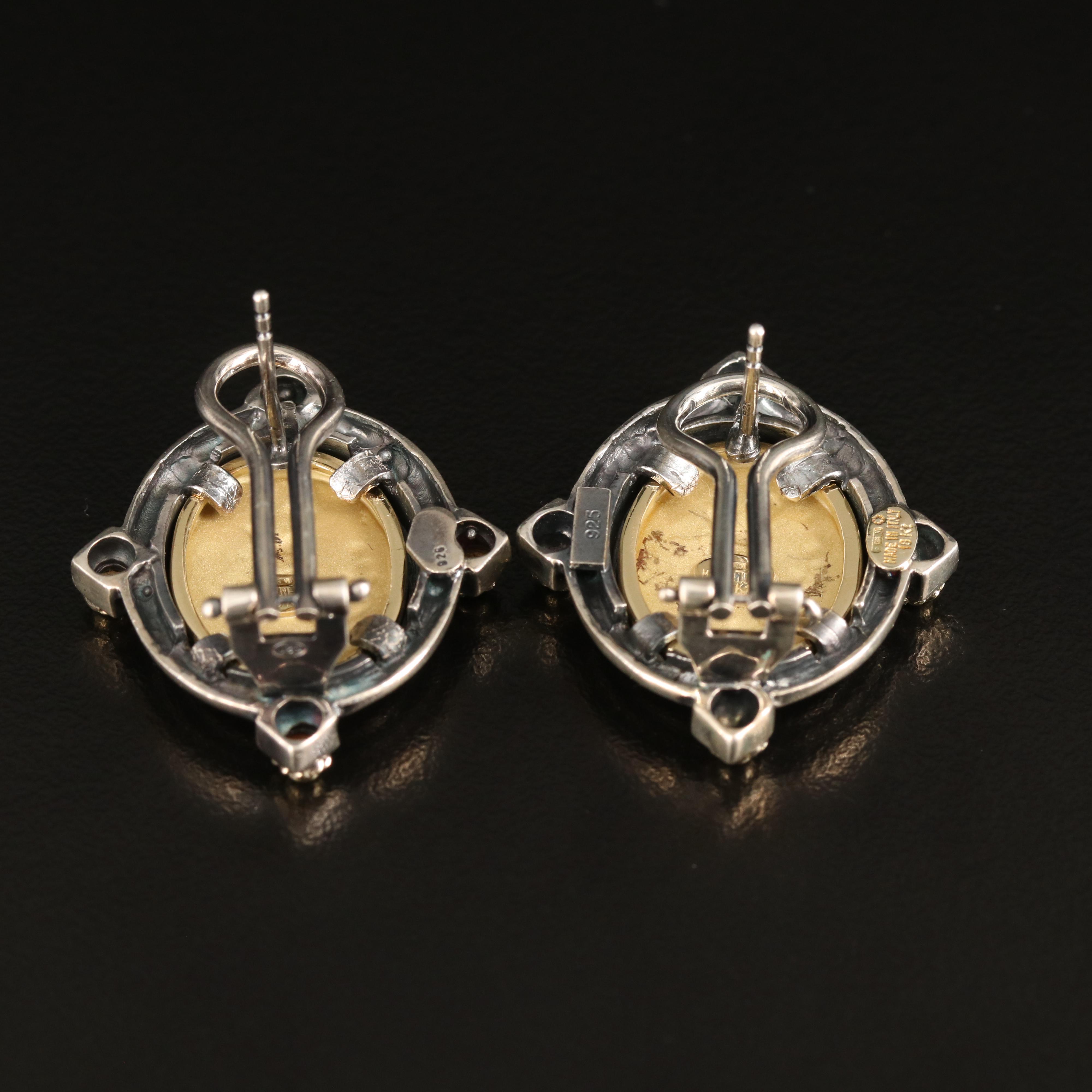 Italian Tagliamonte Earrings in Sterling with 18K Accents | EBTH