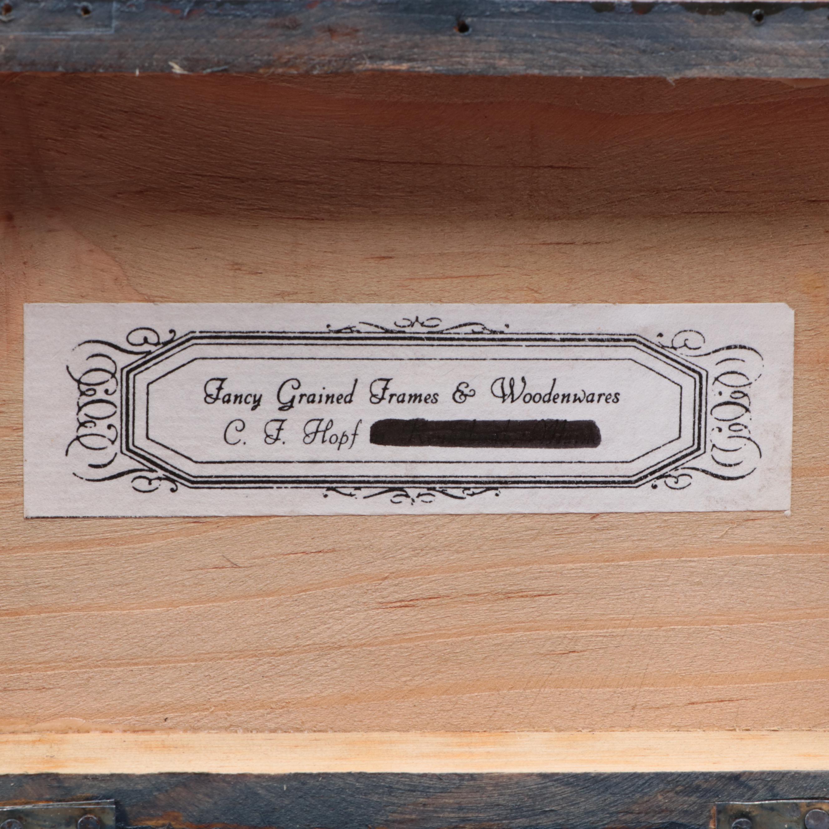 Fancy Wood Grained Boxes by C. F. Hopf with English Burl Letterbox | EBTH