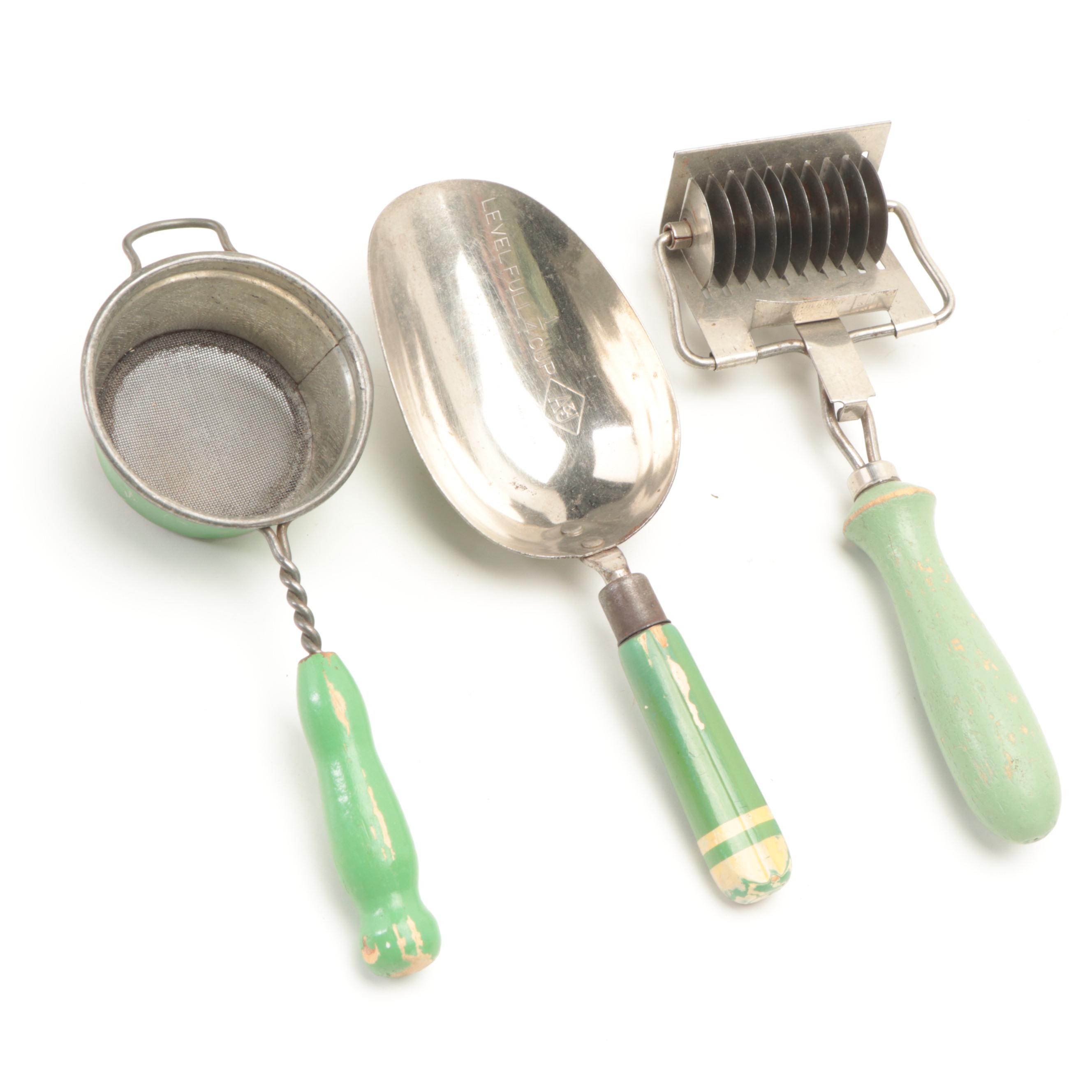 Syrup Pitcher with Other Kitchen Utensils and Gadgets, Mid-20th Century ...