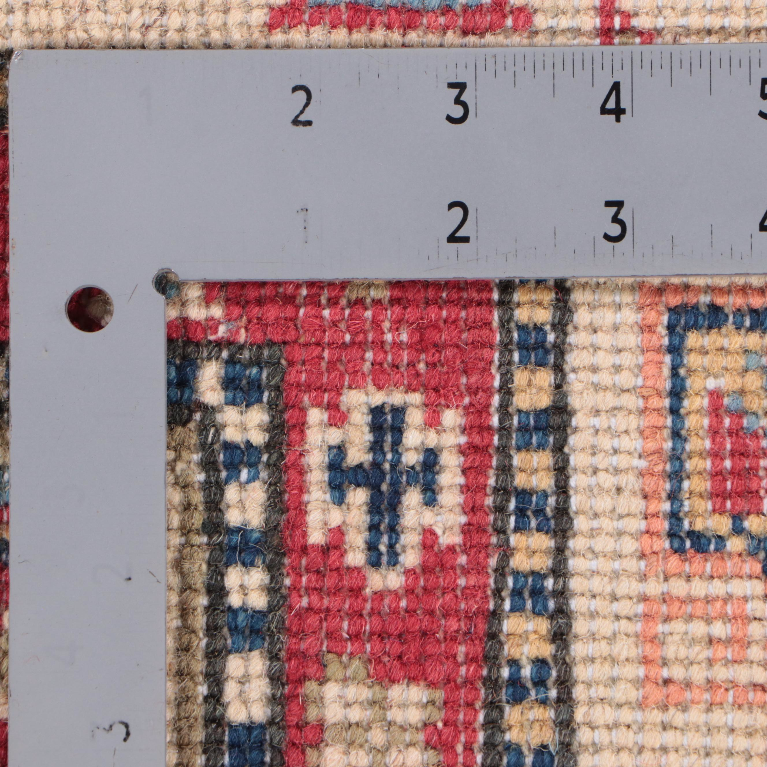 4' x 6' Hand-Knotted Pakistani Kazak-Style Area Rug | EBTH