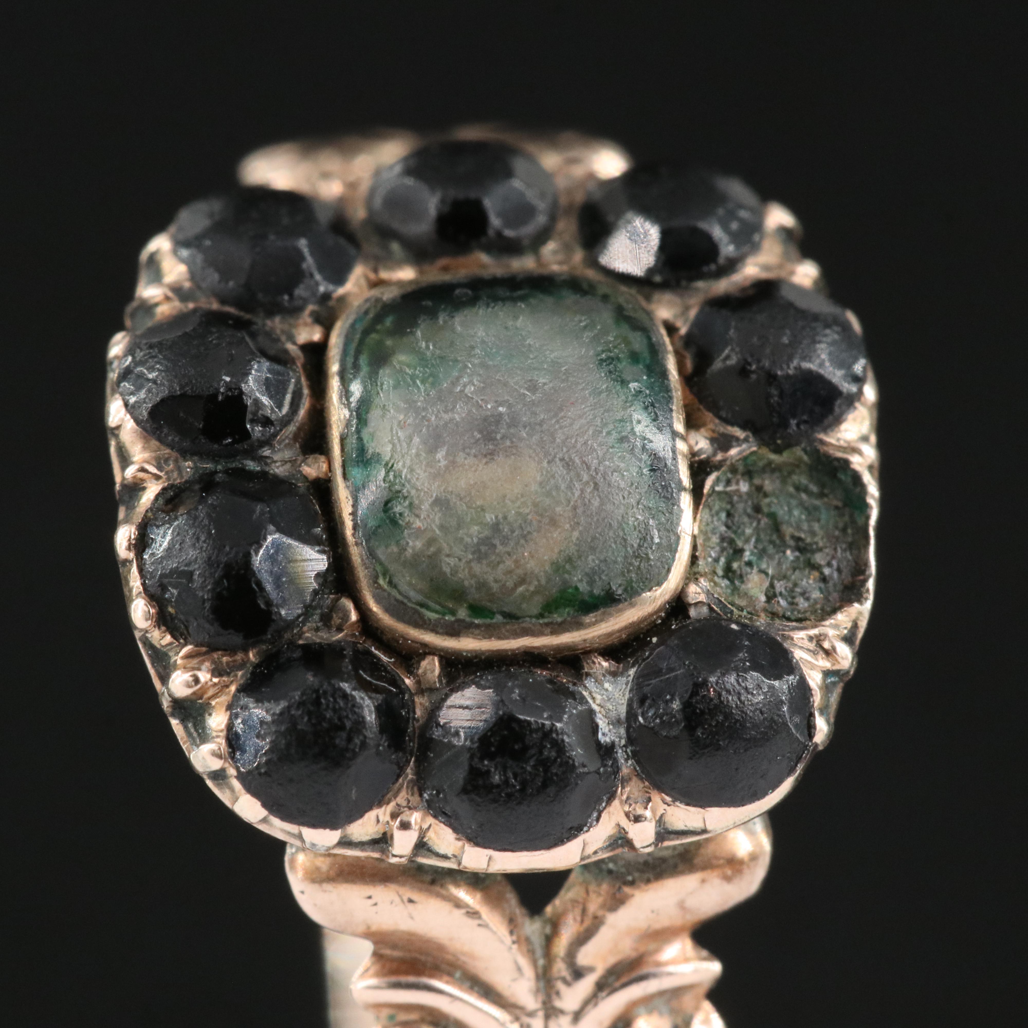 Circa 1817 8K Late Georgian Mourning Ring | EBTH