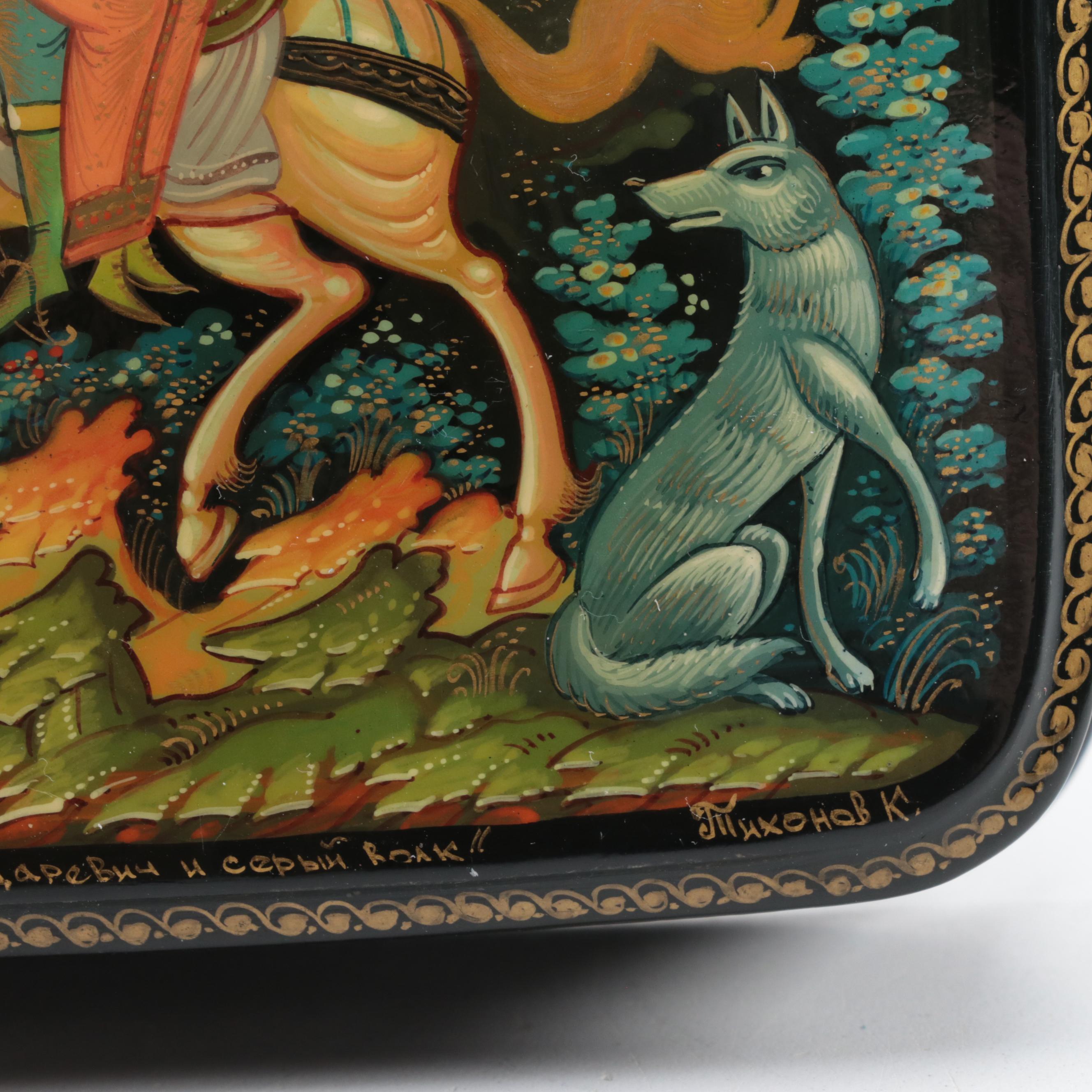 Russian Palekh Hand-Painted Fairytale Lacquer Boxes | EBTH