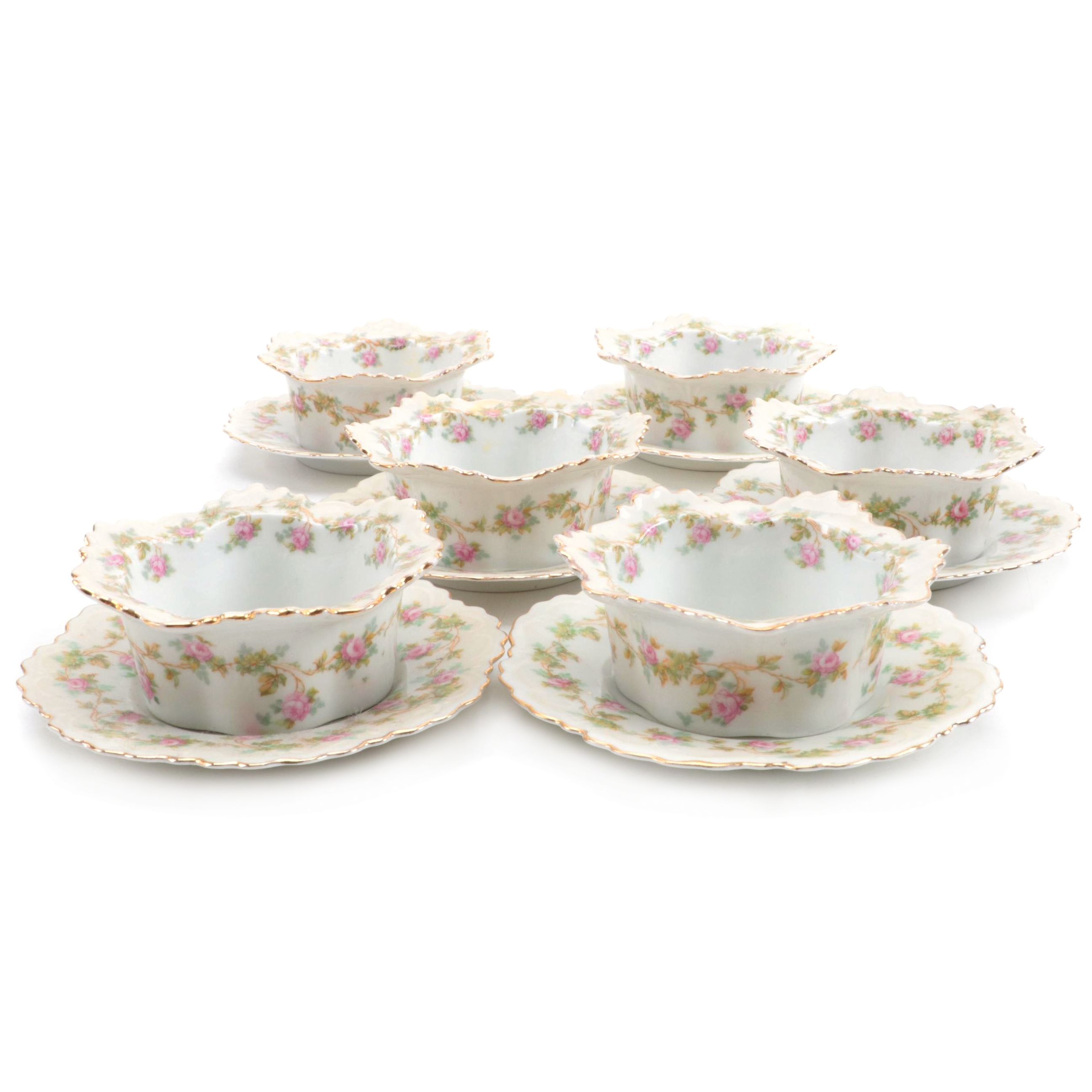 Moritz Zdekauer Austrian Porcelain Custard Cups, Late 19th/ Early 20th ...