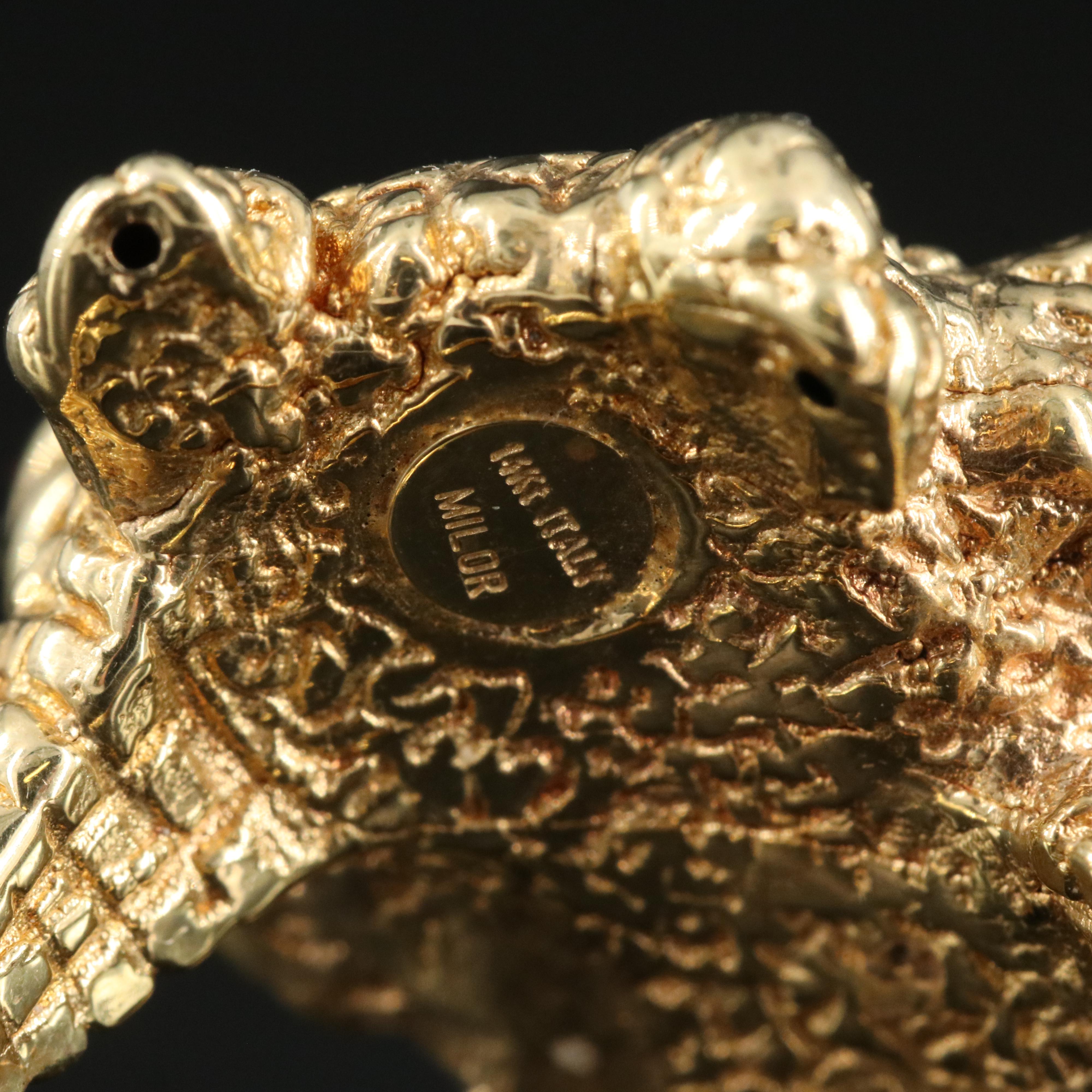 Italian Milor 14K Alligator Ring | EBTH