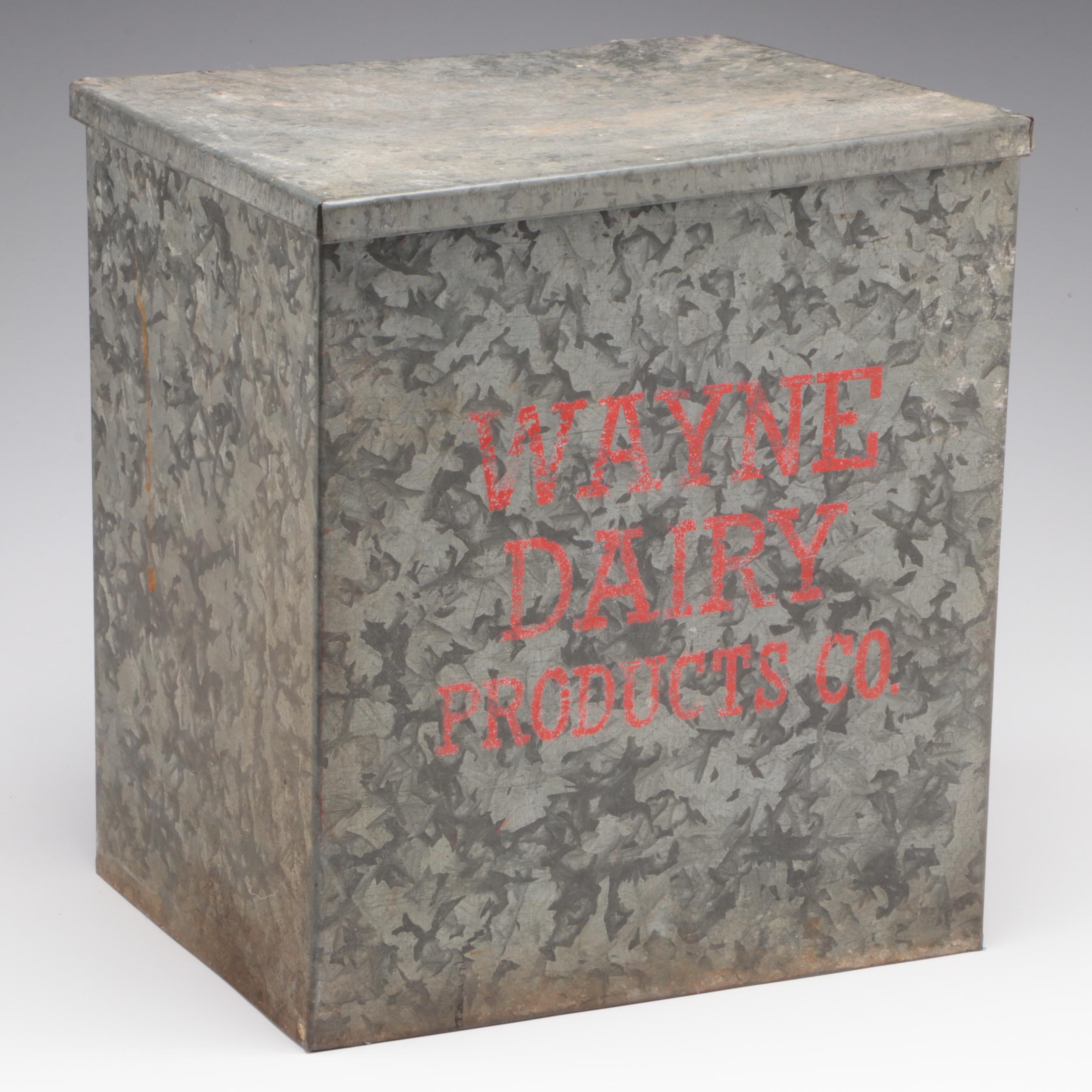 Wayne Dairy Milk Box with Borchelt, McLaughlin, and Other Glass Milk ...