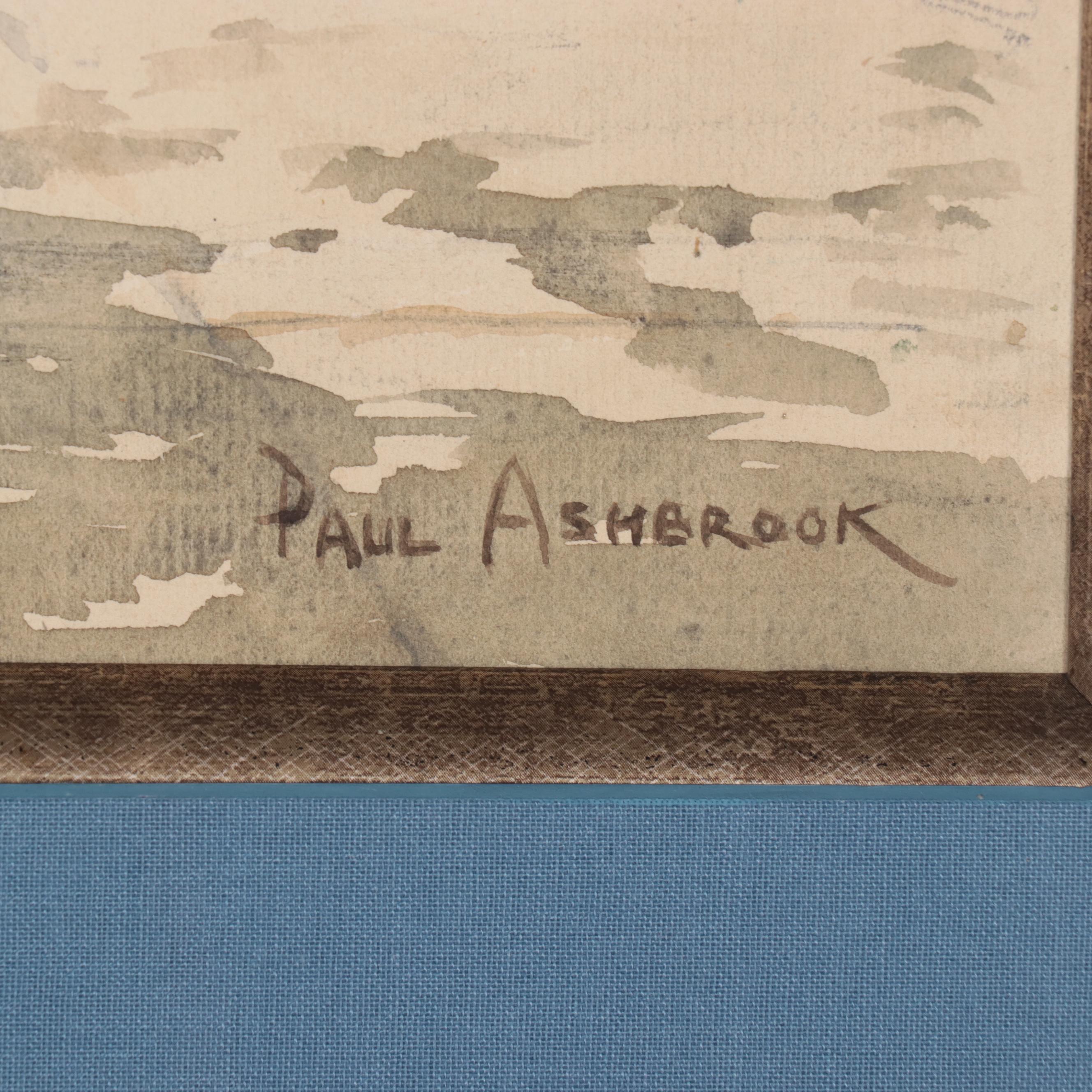 Paul Ashbrook Watercolor Painting "Napping on Bench" | EBTH