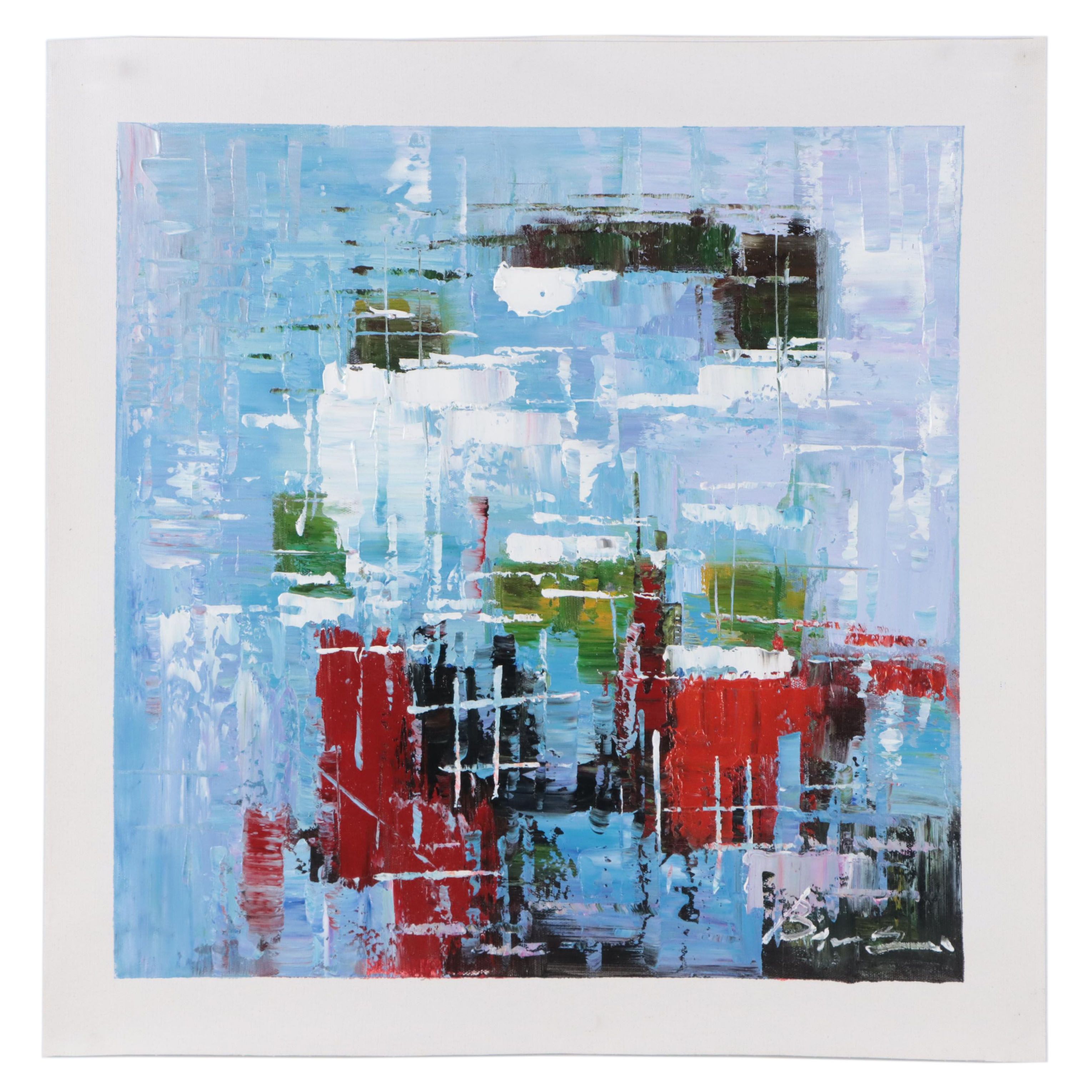 Bing Abstract Oil Painting, 21st Century | EBTH