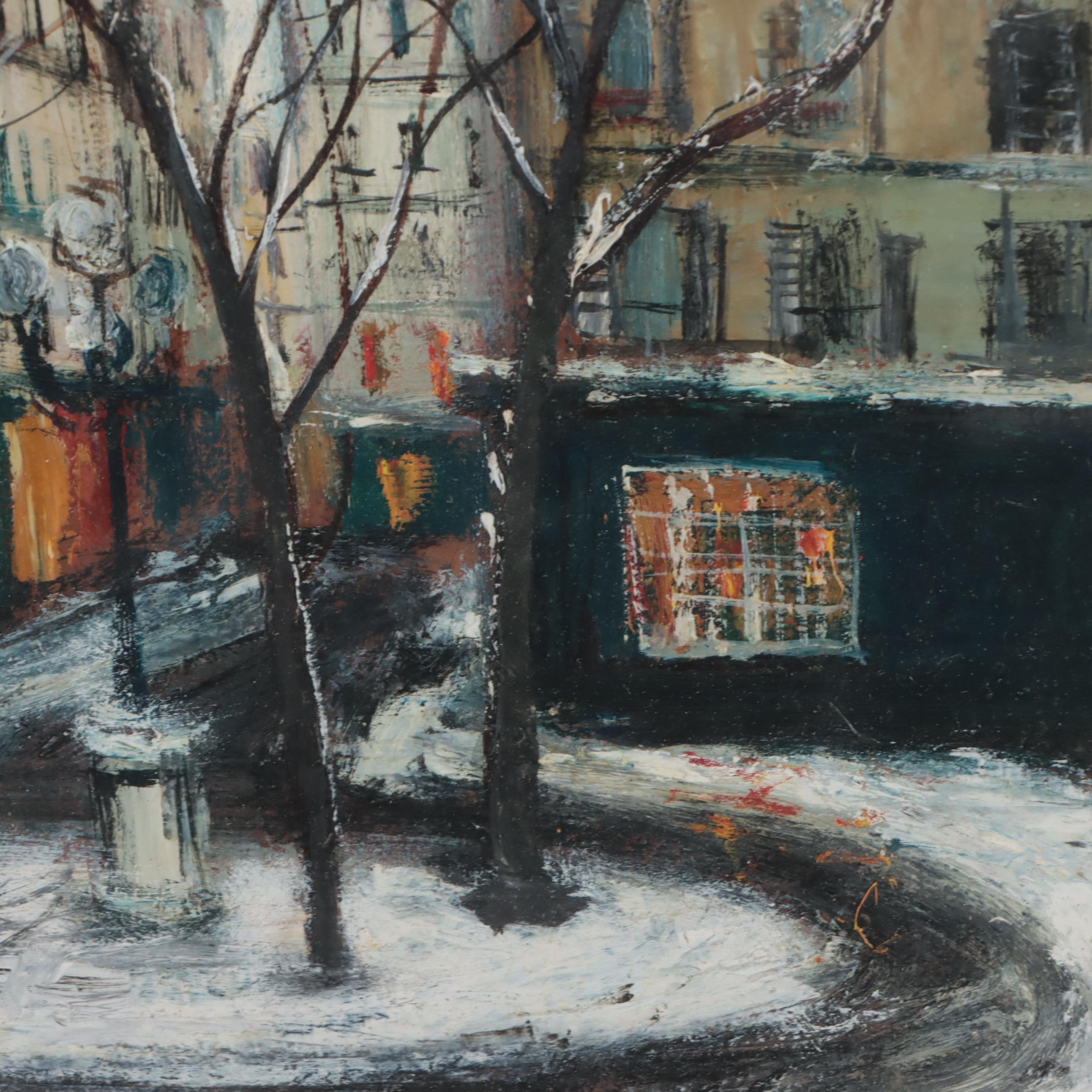Serge Belloni Oil Painting "Paris, December 1964" | EBTH