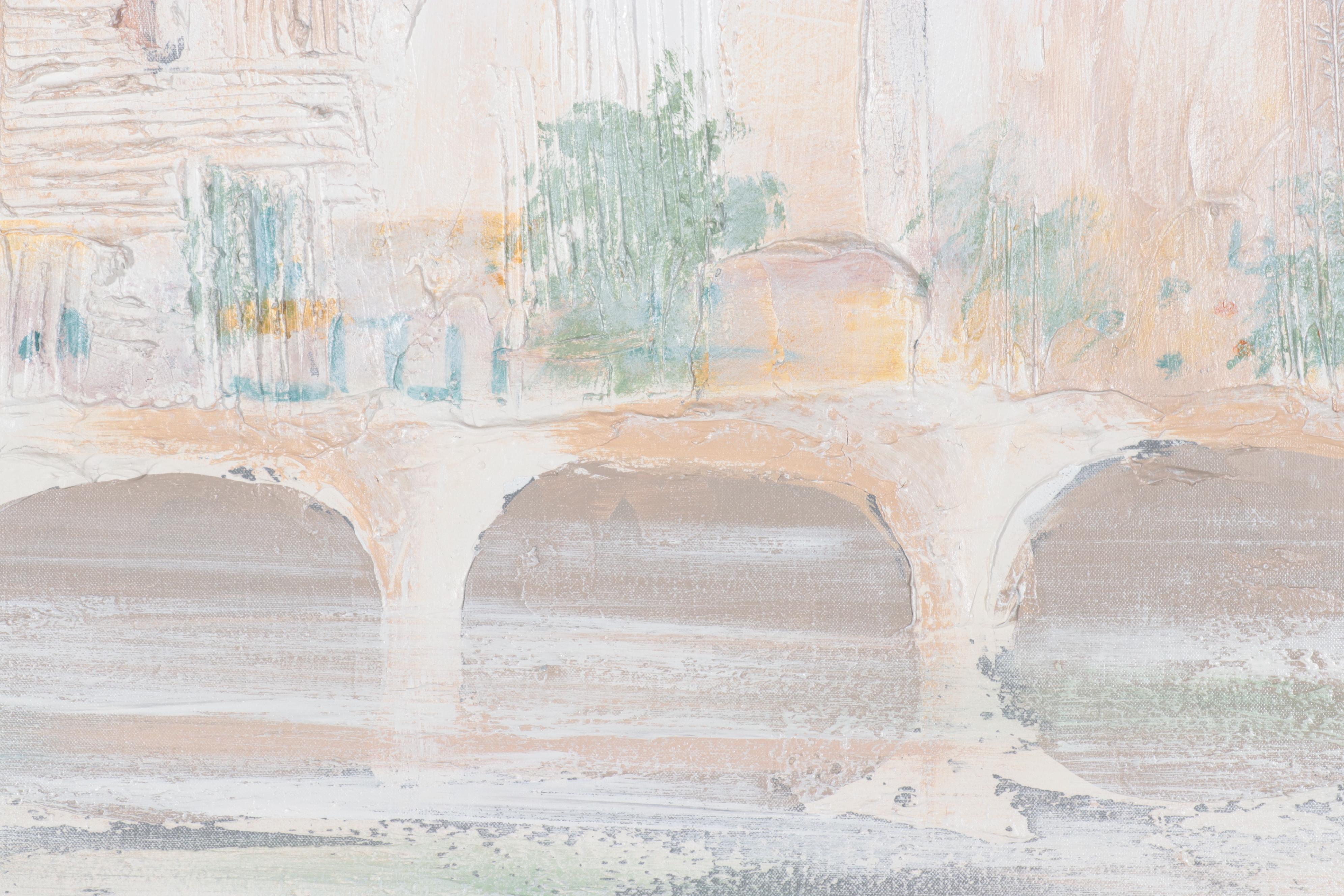 Stephen Kaye Mixed Media Painting of Impasto Cityscape | EBTH