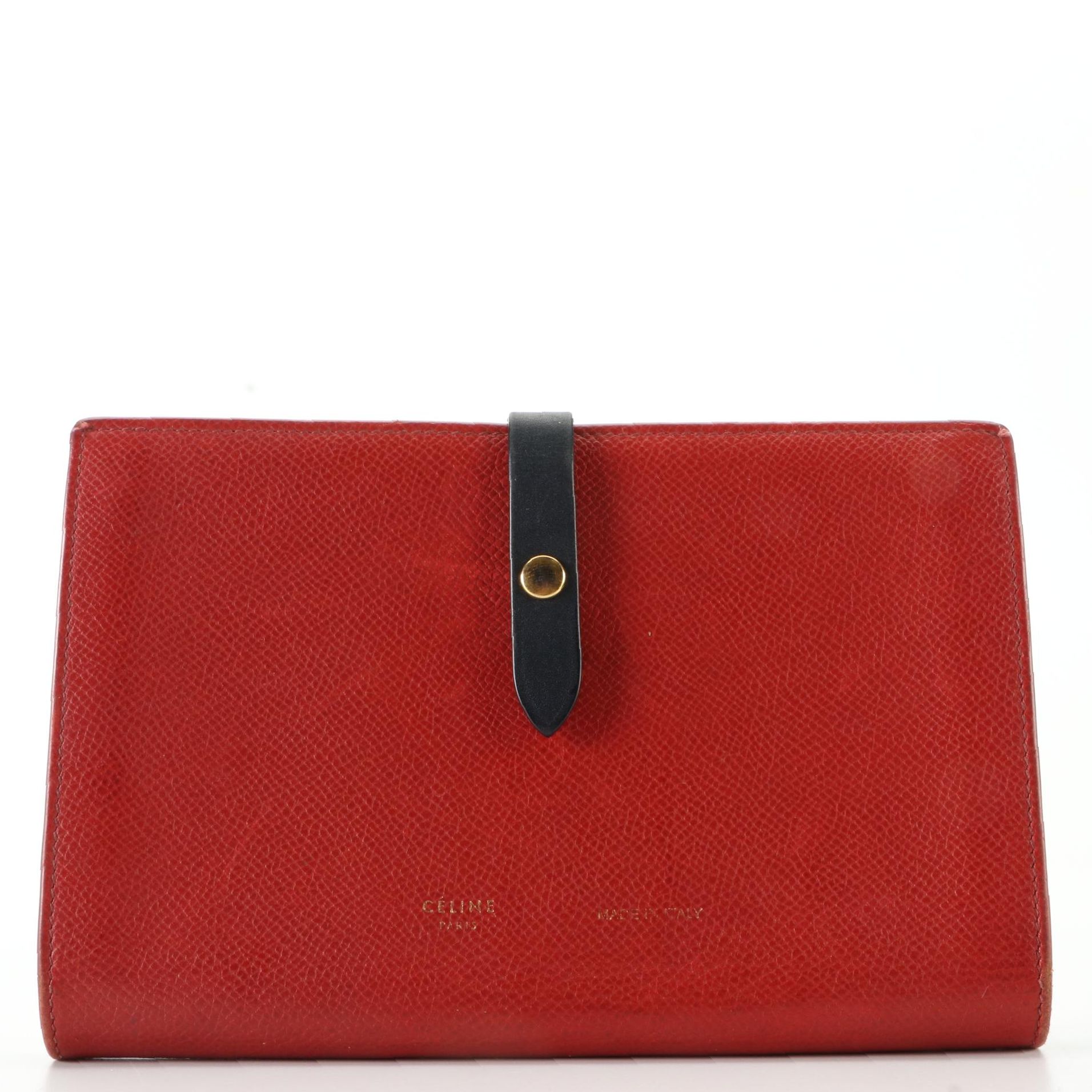 Celine Grained Leather Strap Wallet | EBTH