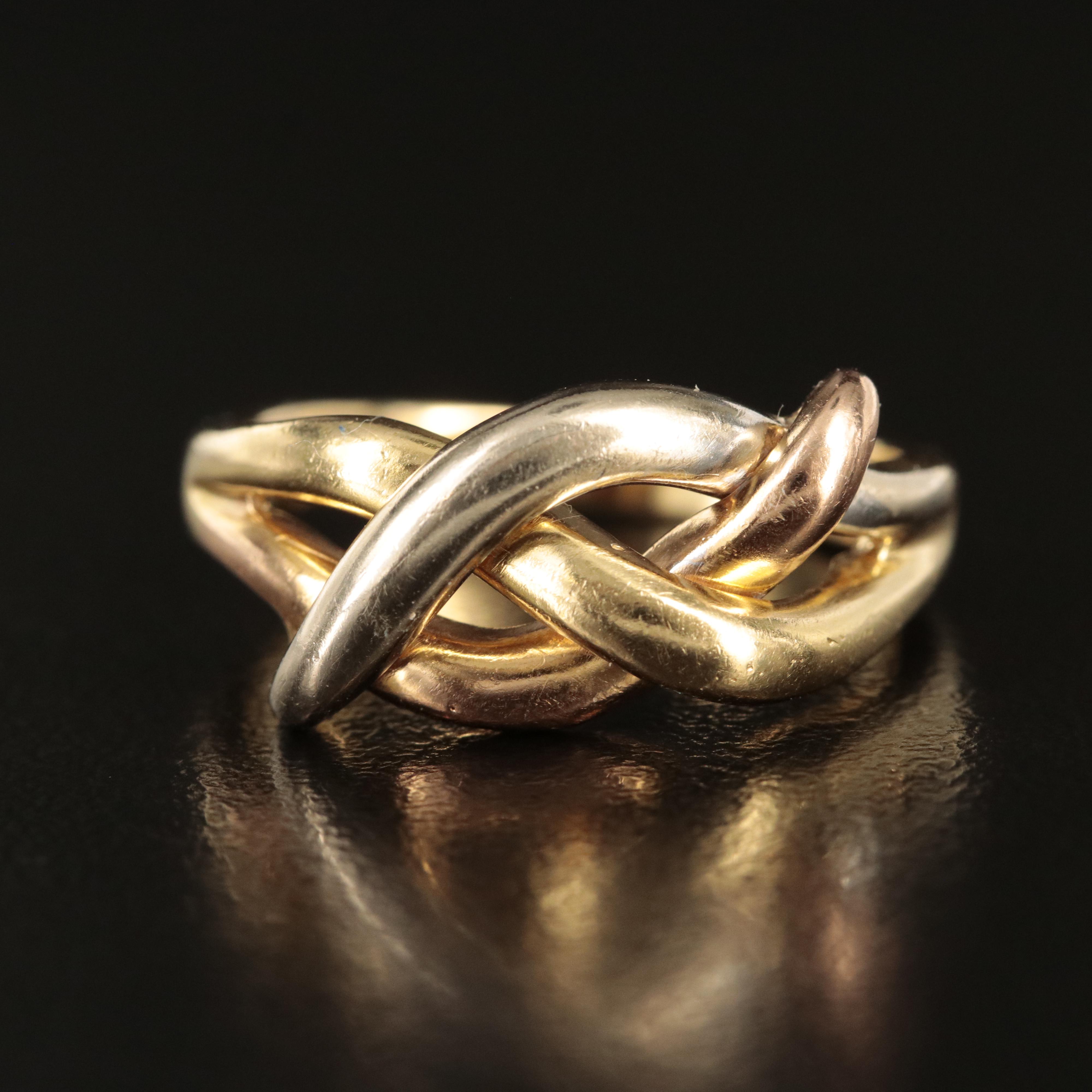 18K Tri-Color Knot Ring | EBTH