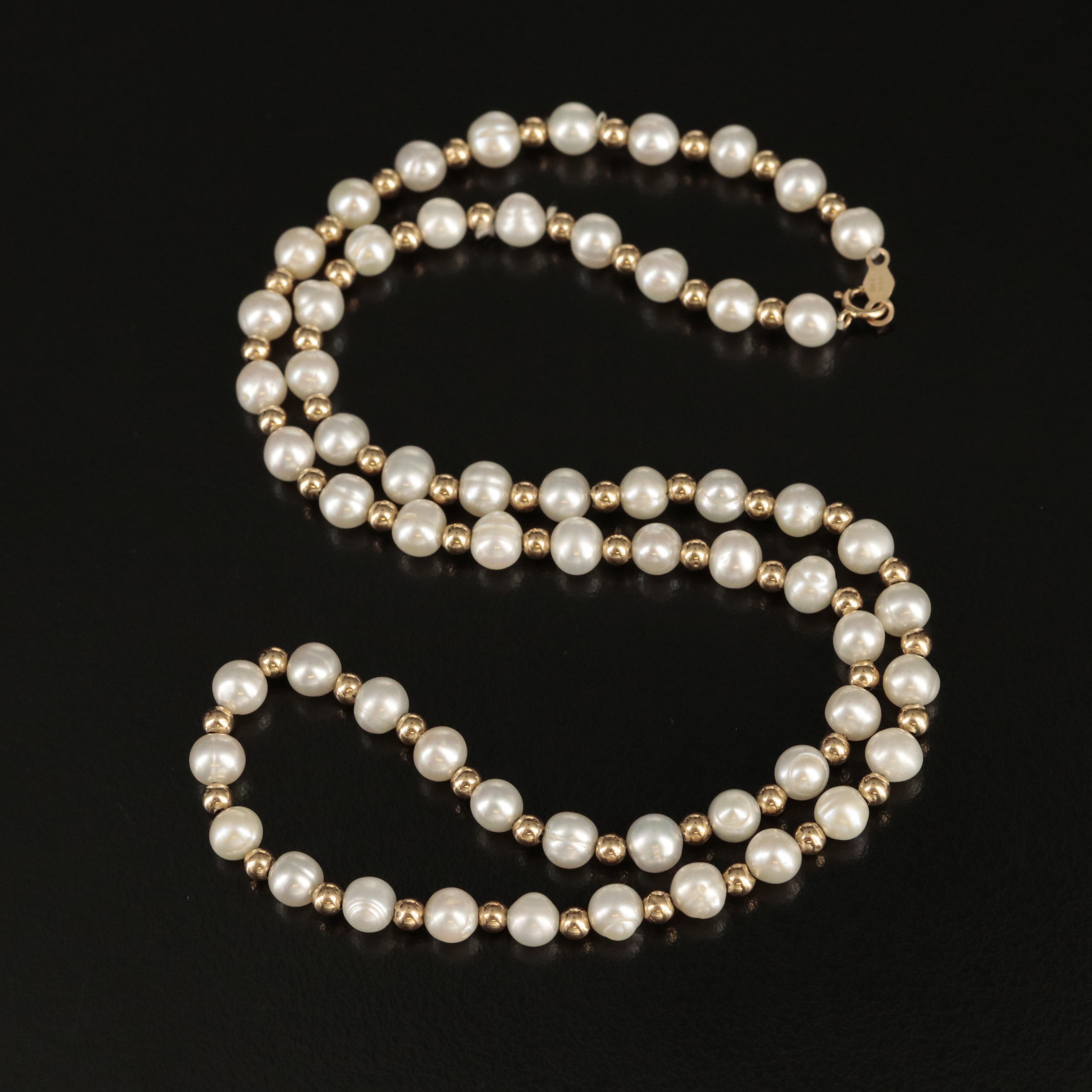 14K Pearl Necklace | EBTH