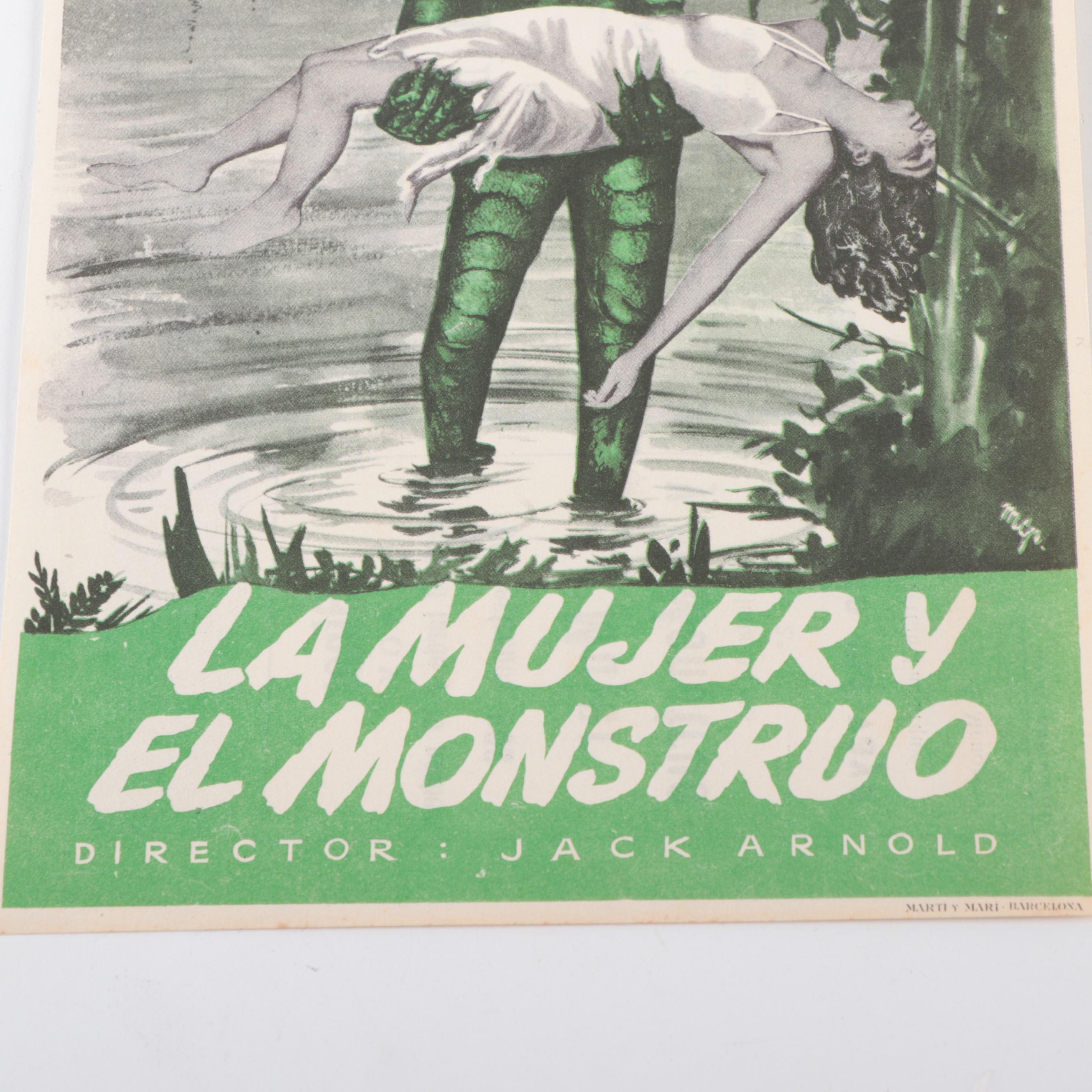Creature from the Black Lagoon Spanish Lobby Card Poster, Mid-20th ...