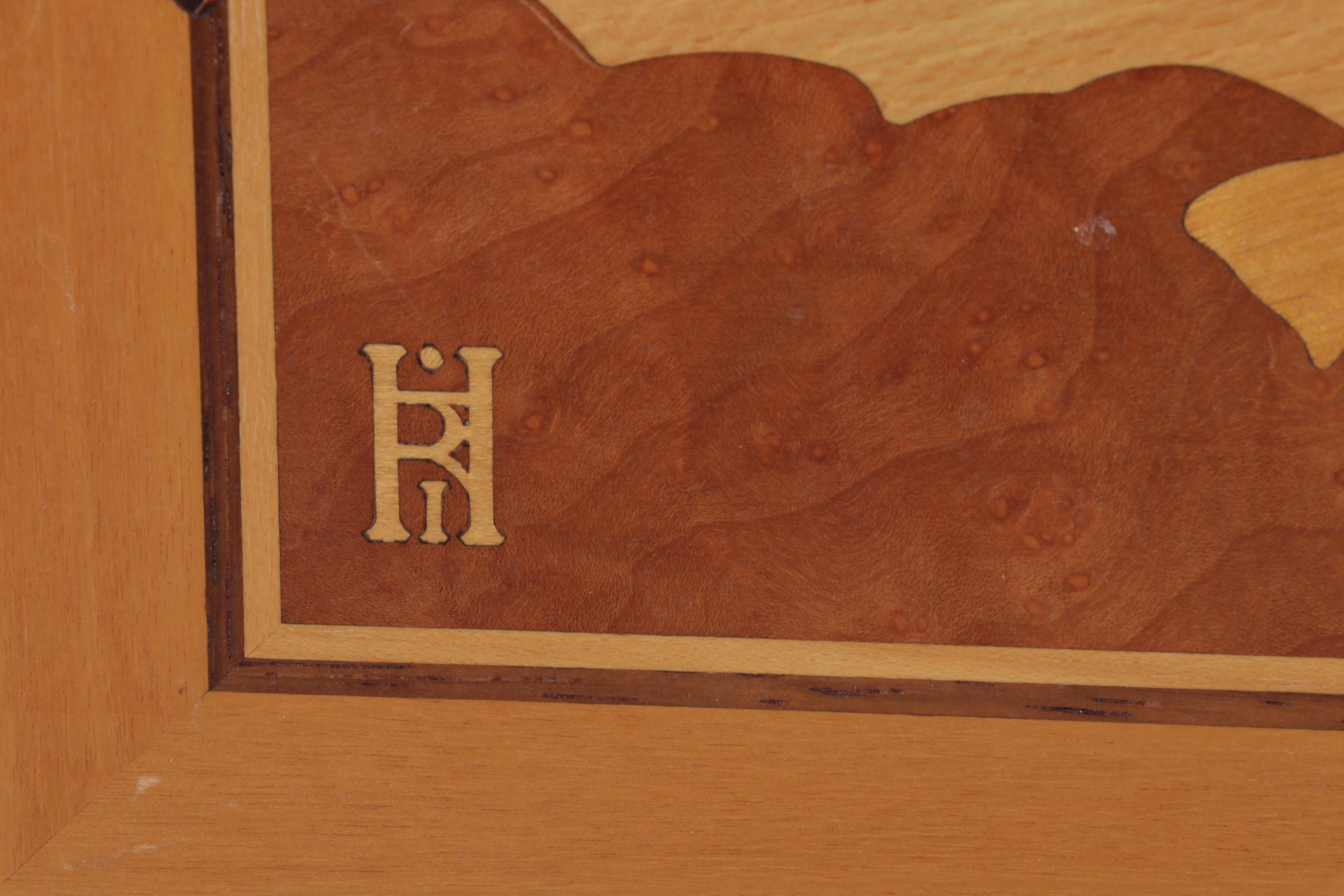 Hudson River Inlay Wood Marquetry Wall Hanging "Sea Frolic," Circa 1995 ...