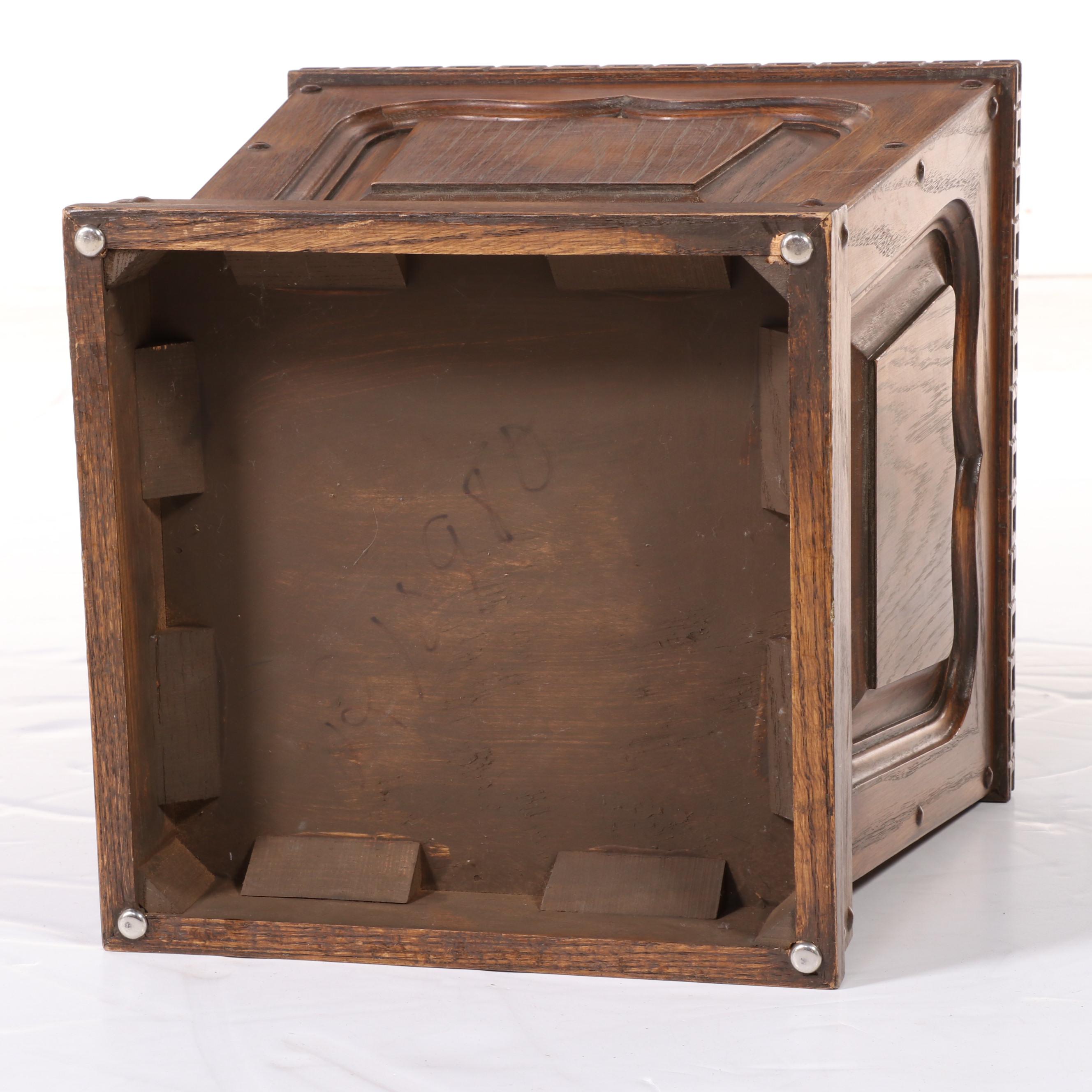 Romweber Carved Oak Waste Bin, 20th Century | EBTH