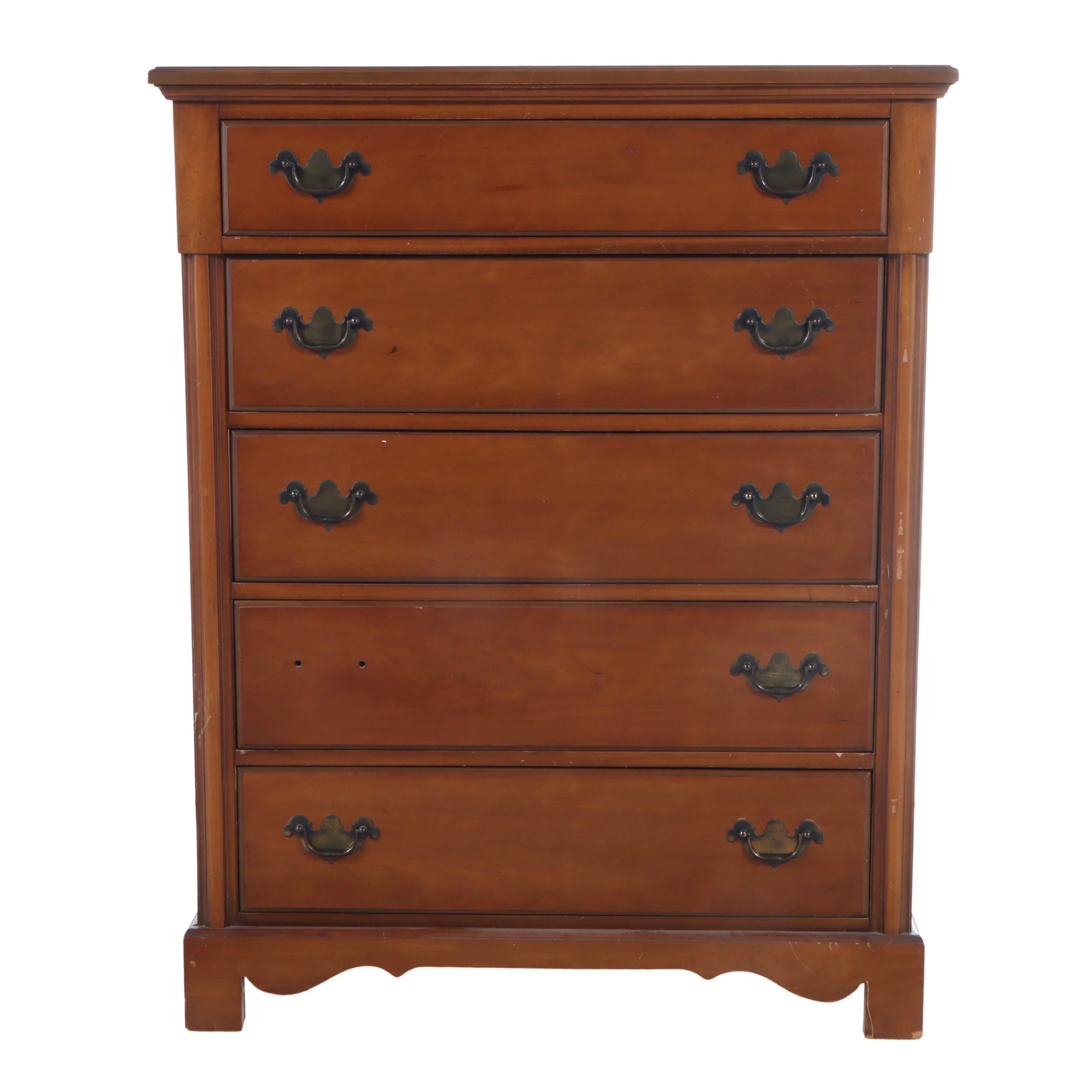 Dixie Federal Style Maple Five-Drawer Chest, Mid to Late 20th Century ...