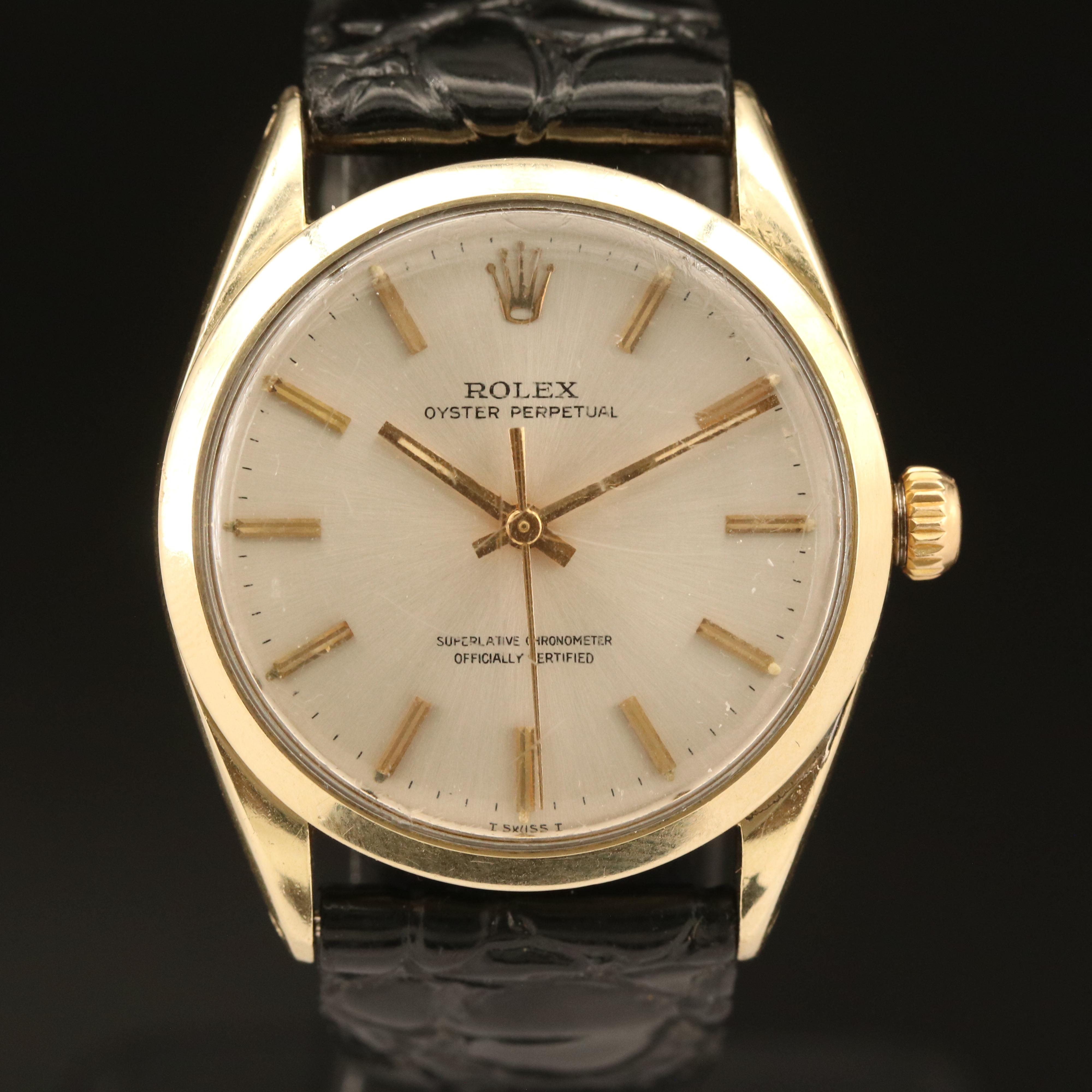 Vintage Rolex Oyster Perpetual Gold Shell Wristwatch | EBTH