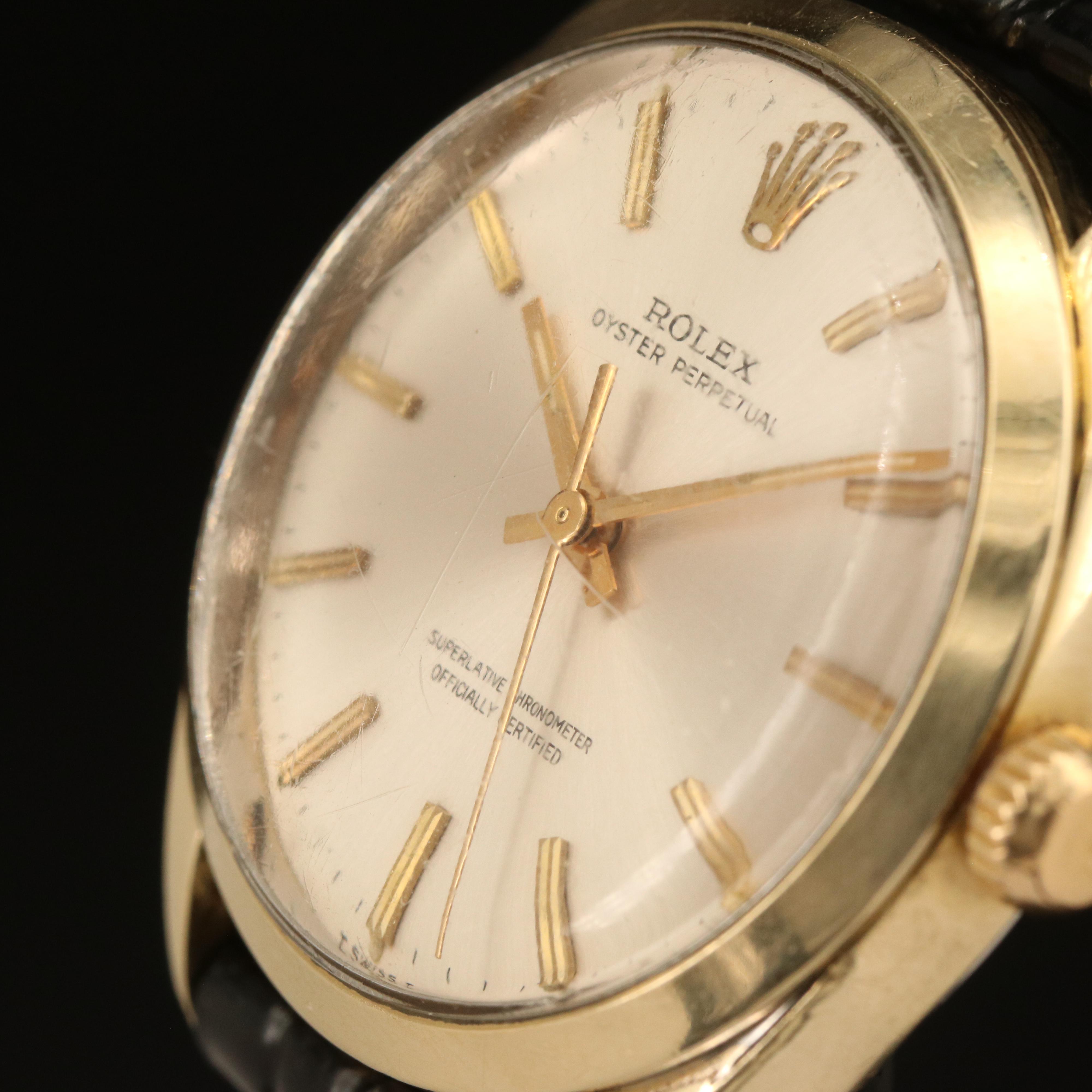 Vintage Rolex Oyster Perpetual Gold Shell Wristwatch | EBTH