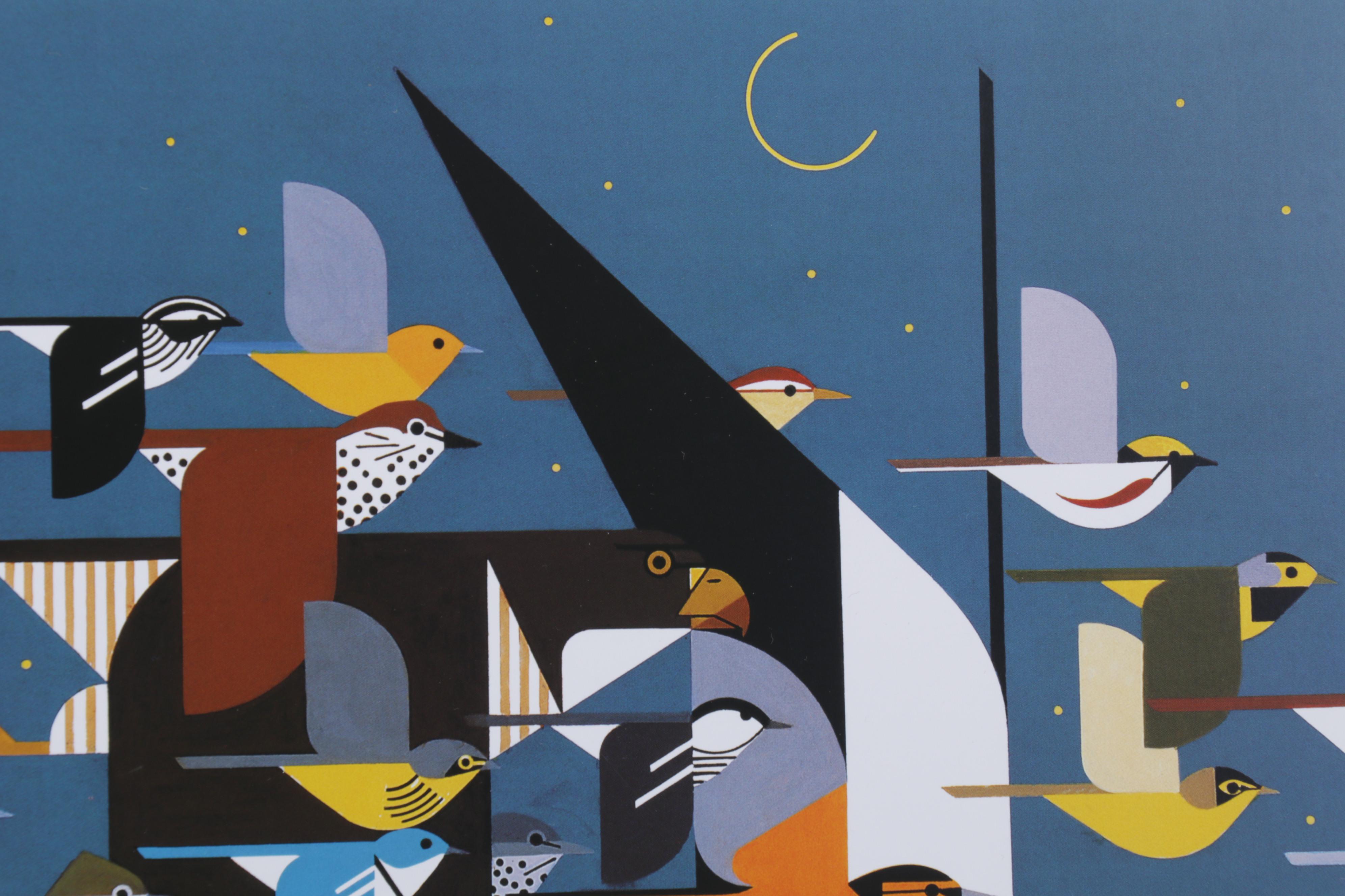 Offset Lithograph After Charley Harper "Mystery of the Missing Migrants ...