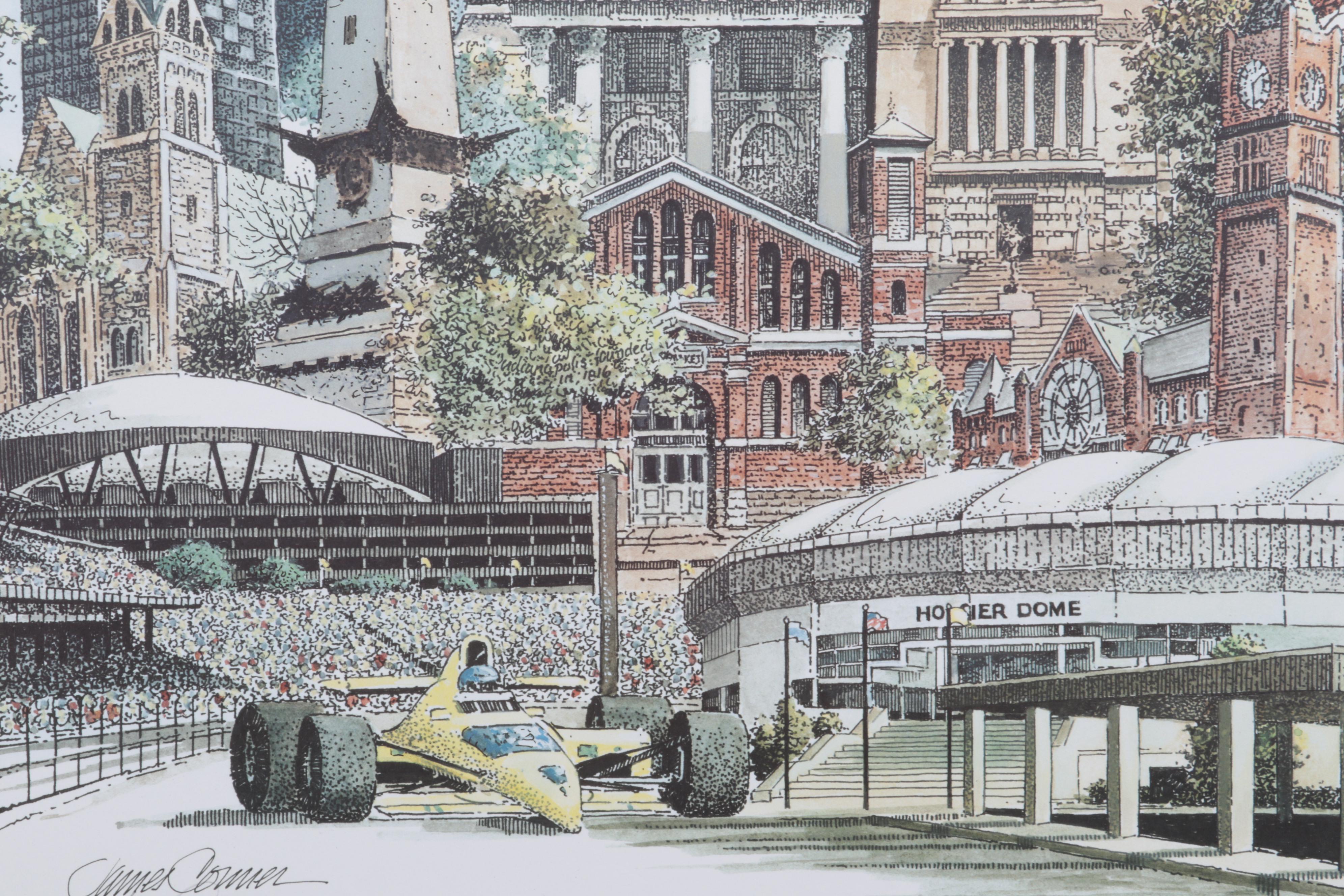 James Corner Offset Lithograph "Indianapolis," 21st Century | EBTH