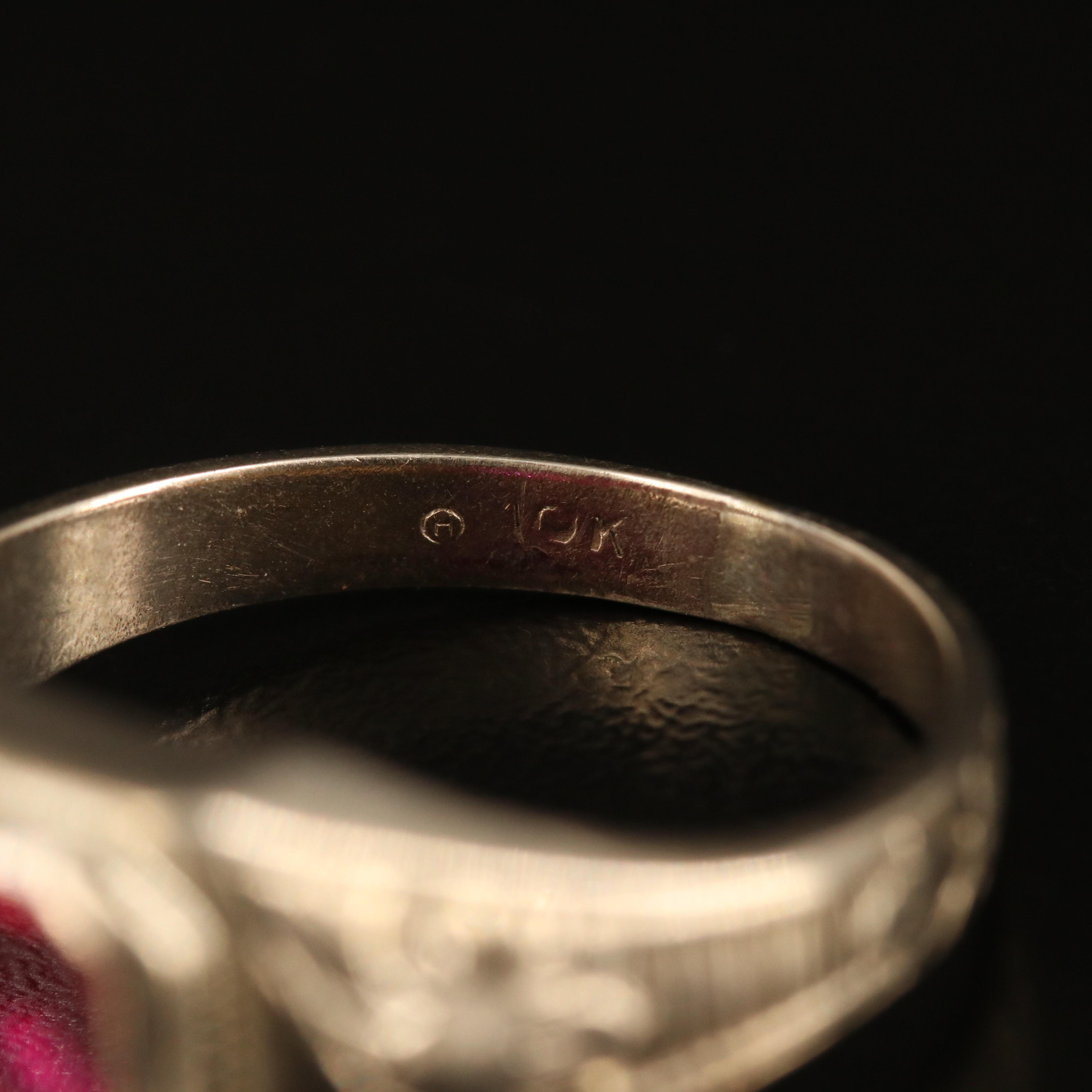 Vintage 10K Ruby Signet Ring | EBTH