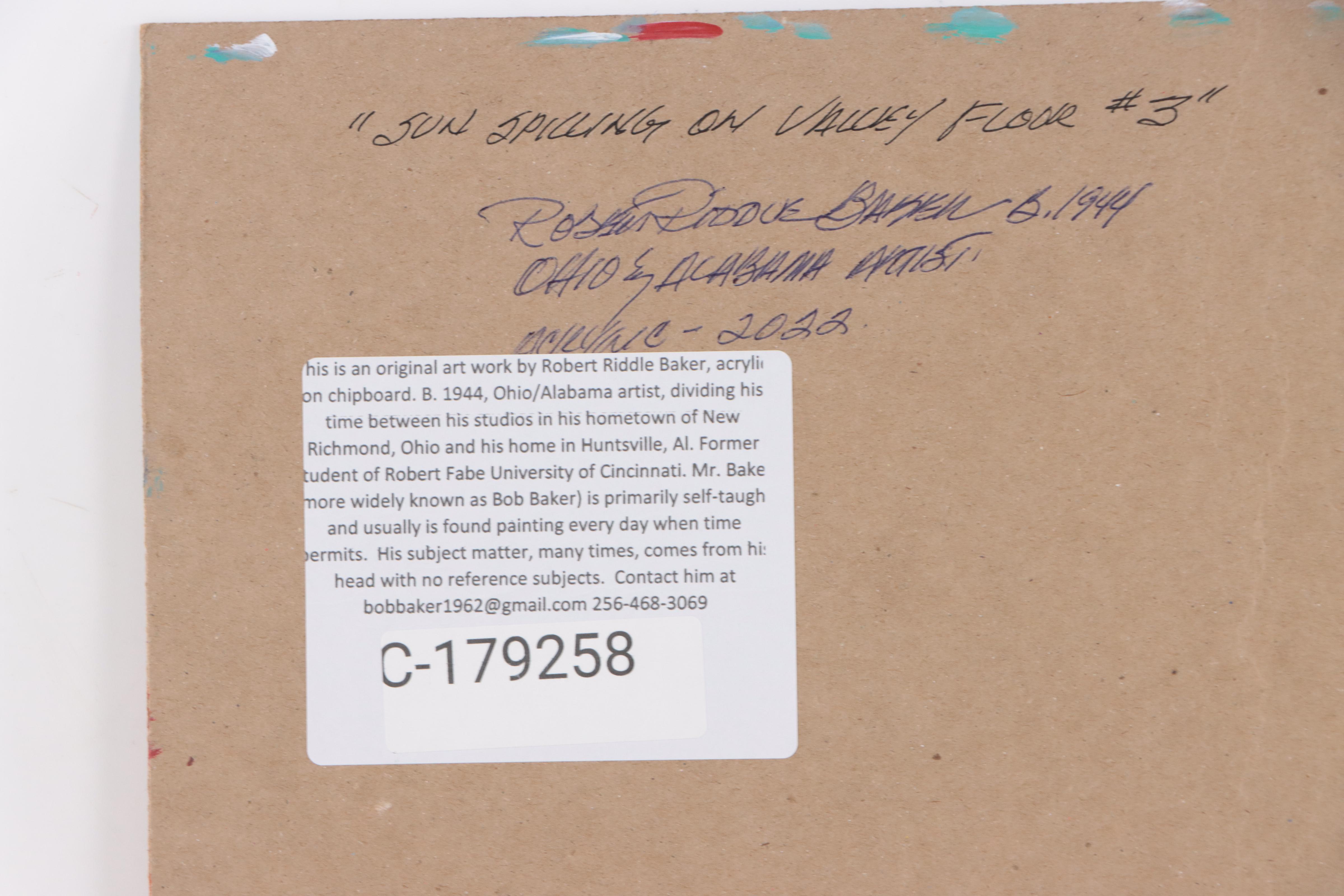 Robert Riddle-Baker Acrylic Painting of Mountainous Landscape, 2022 | EBTH