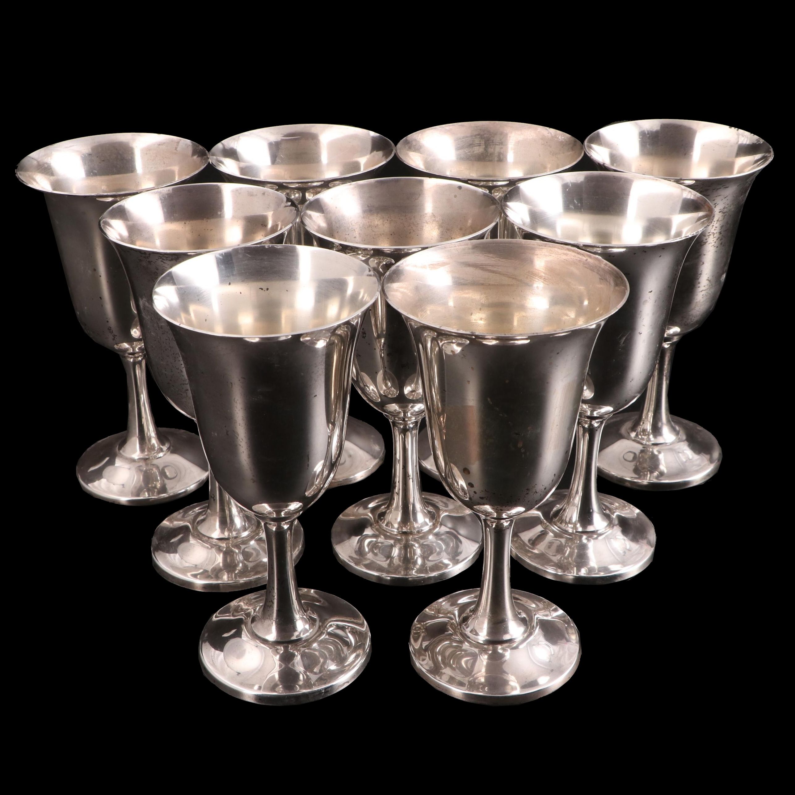 Wallace Sterling Silver Water Goblets | EBTH