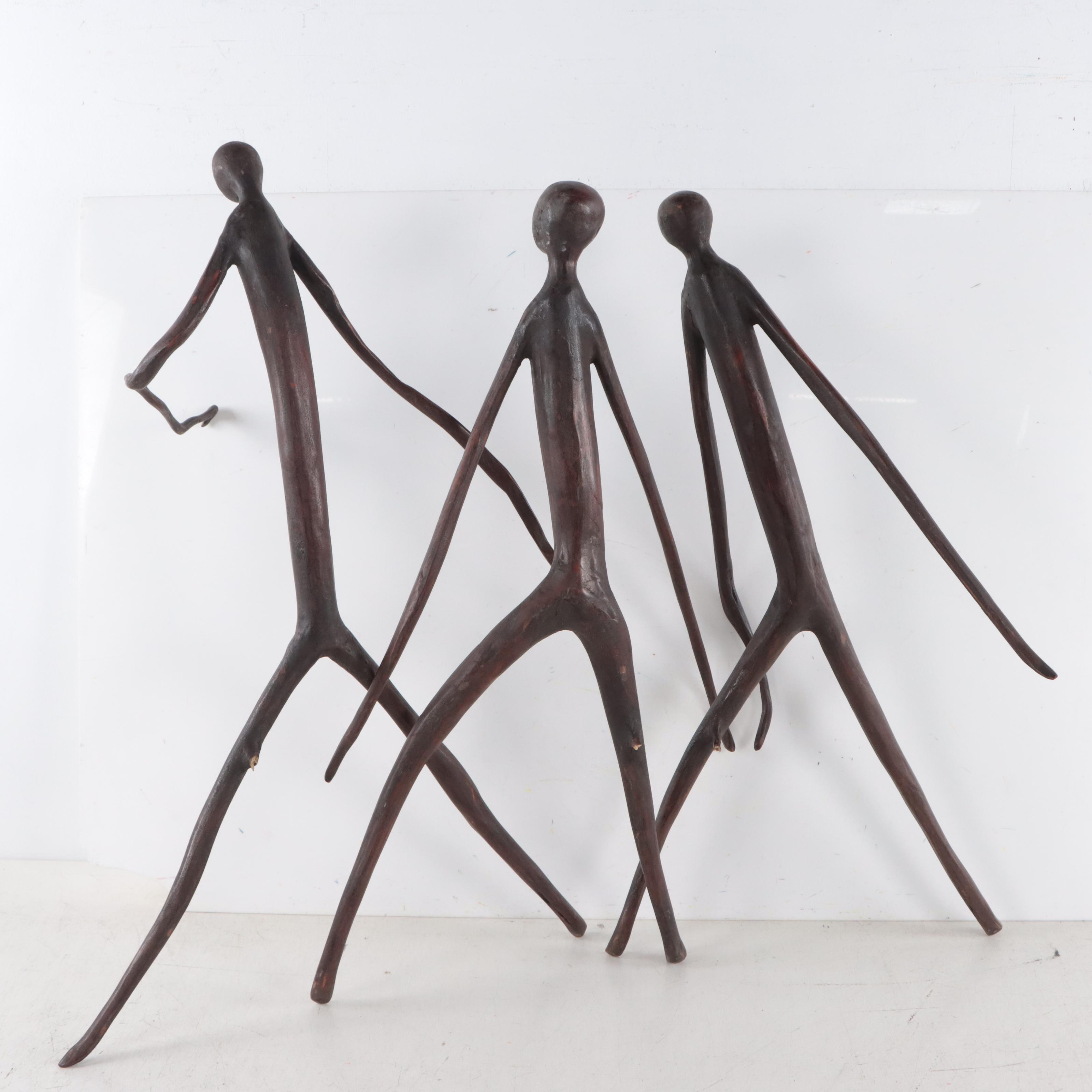 Folk Art Carved Wood Stick Figures | EBTH