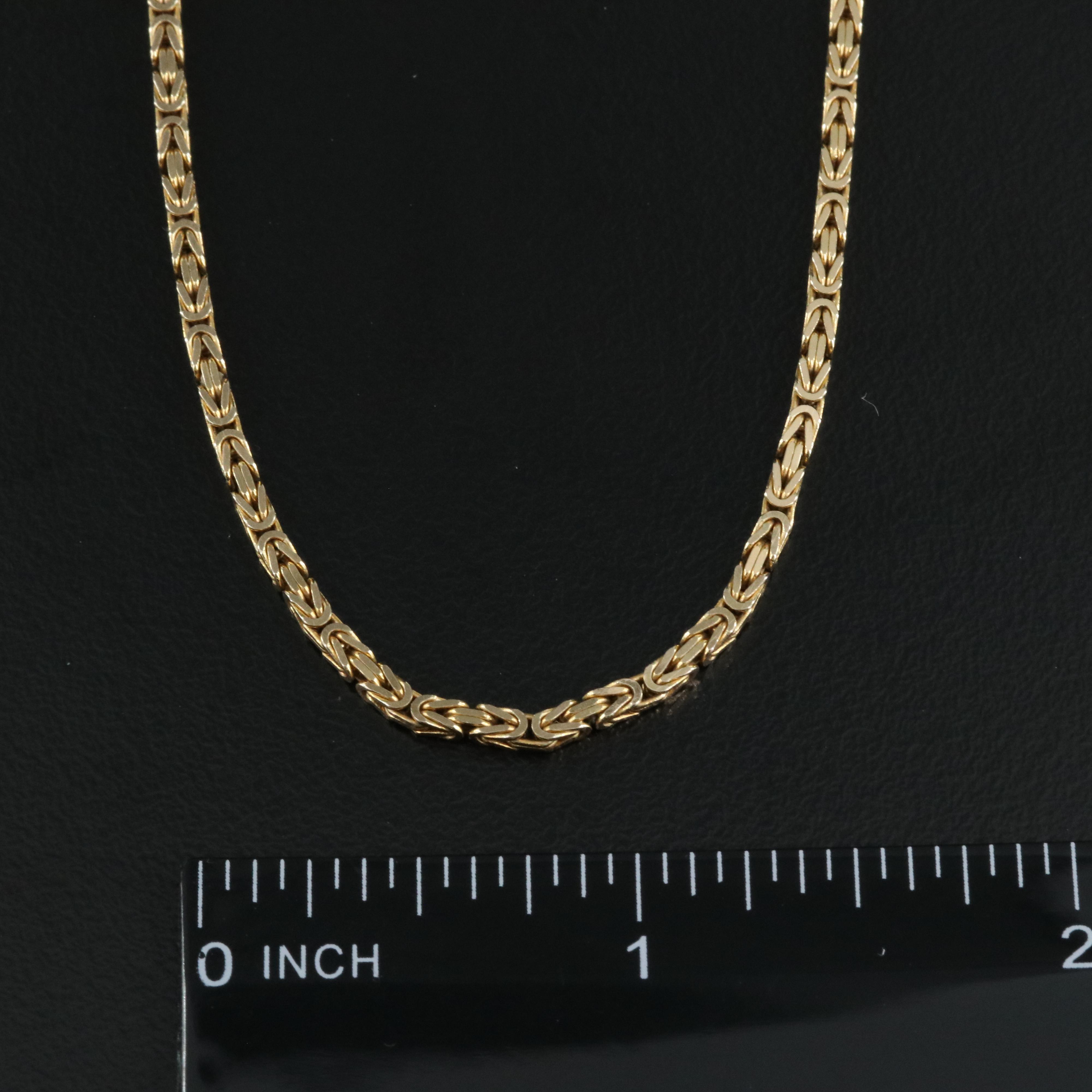 Italian 14K Square Byzantine Chain | EBTH