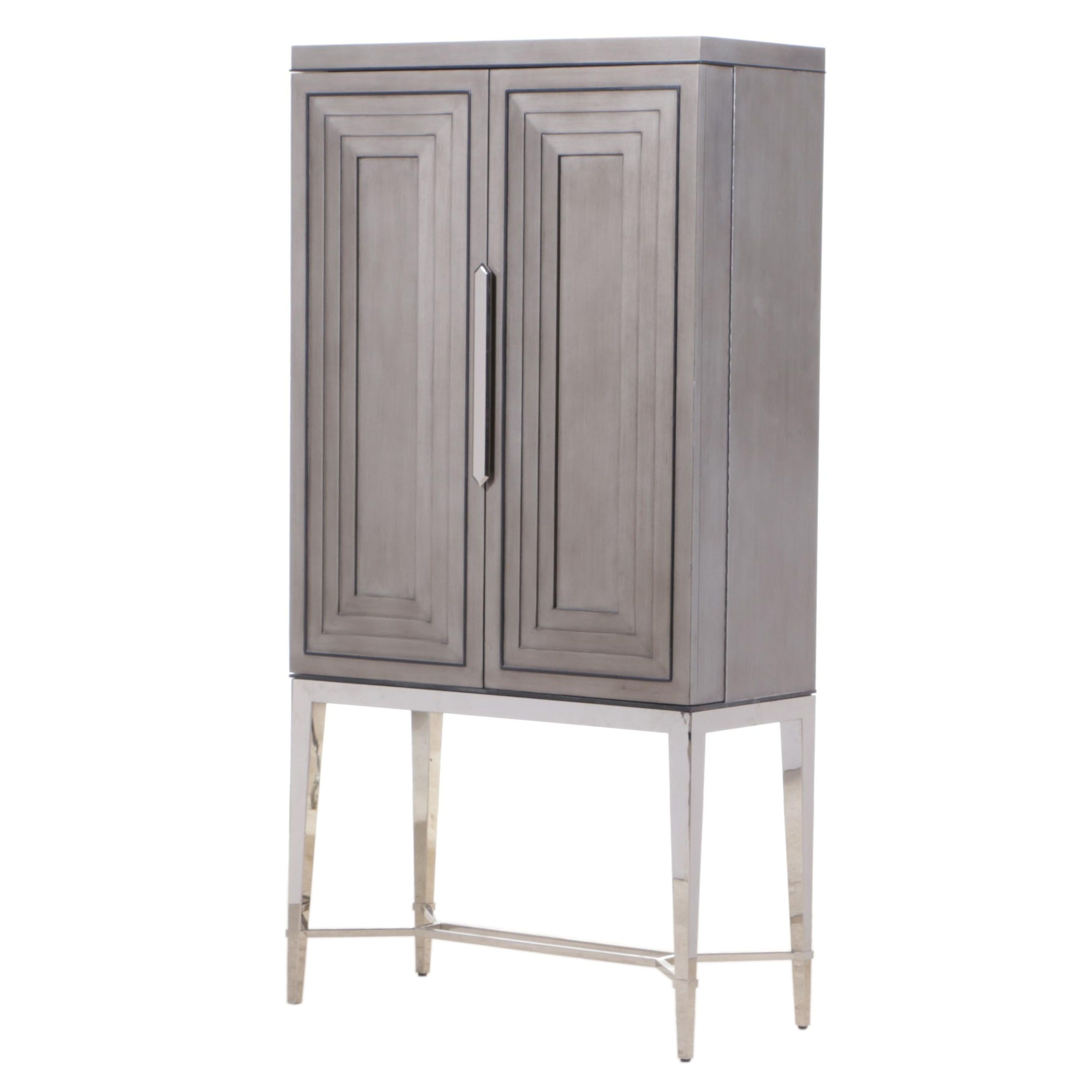 Lexington "Ariana Collection" Illuminated Bar Cabinet on Stainless ...