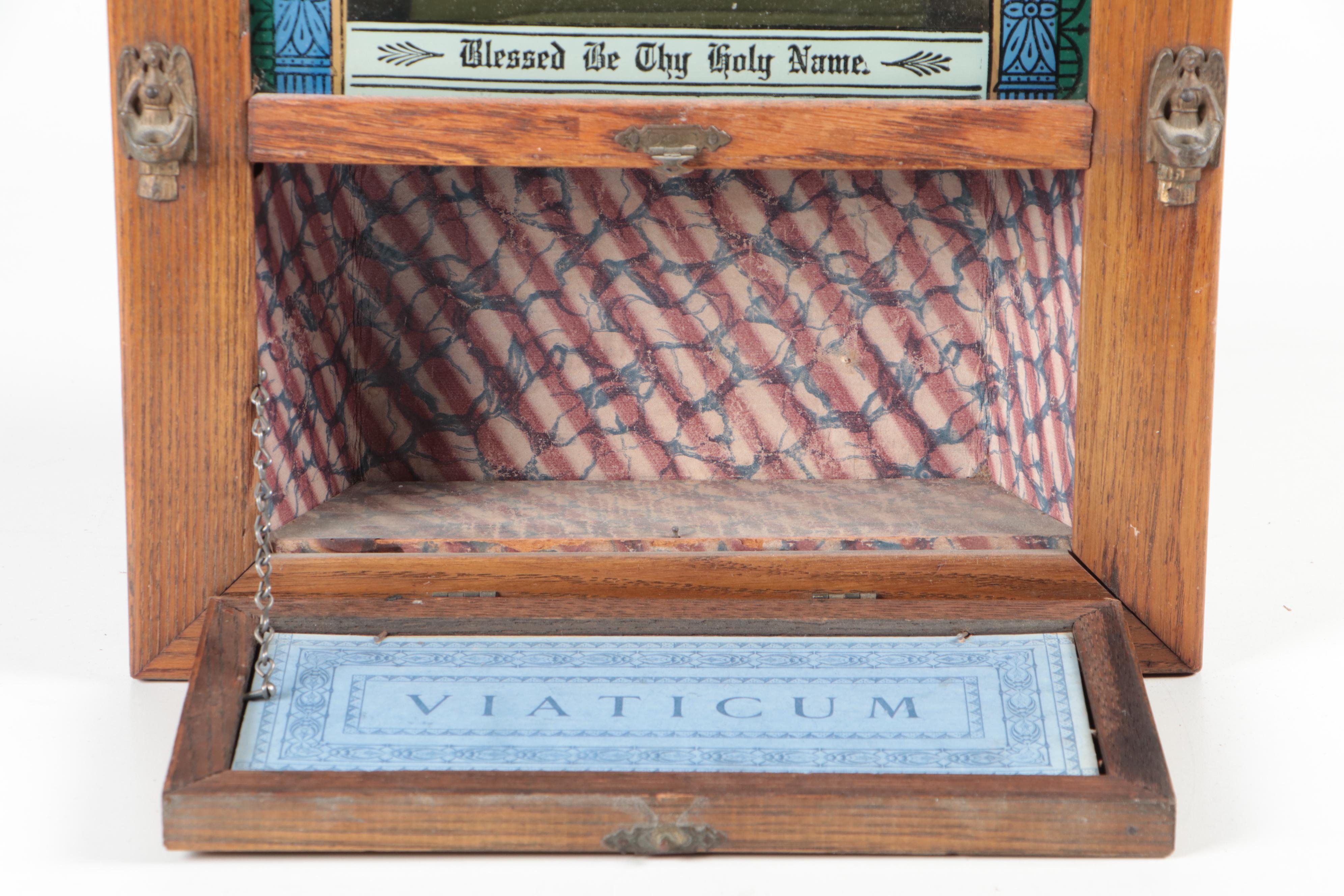 Viaticum Last Rites Shadowbox Cabinet, Early-Mid 20th Century | EBTH