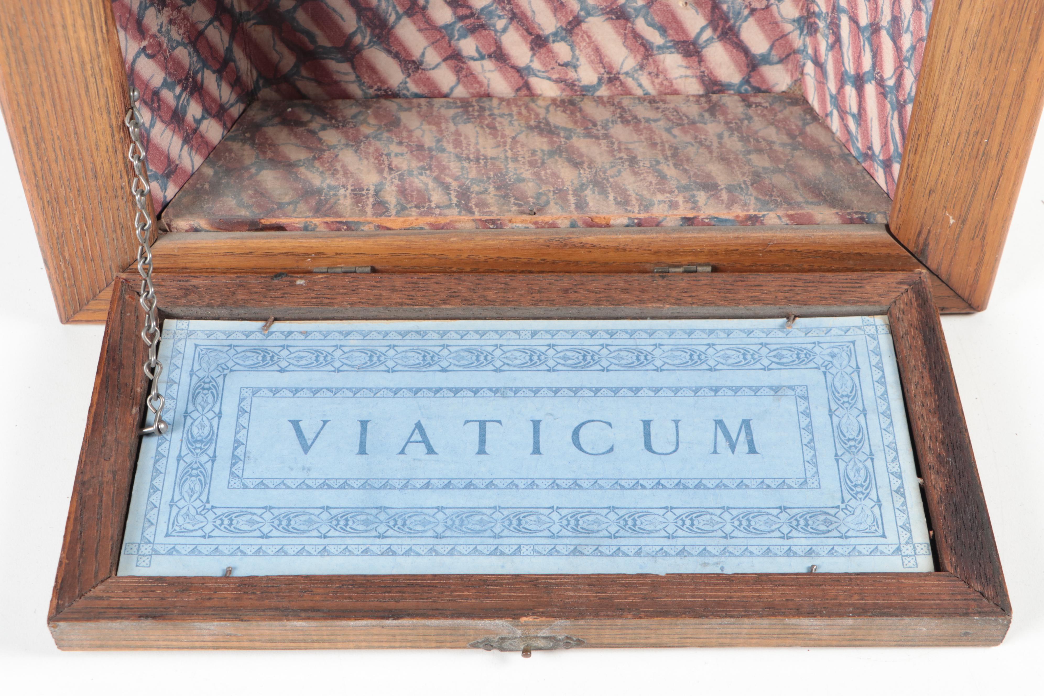 Viaticum Last Rites Shadowbox Cabinet, Early-Mid 20th Century | EBTH