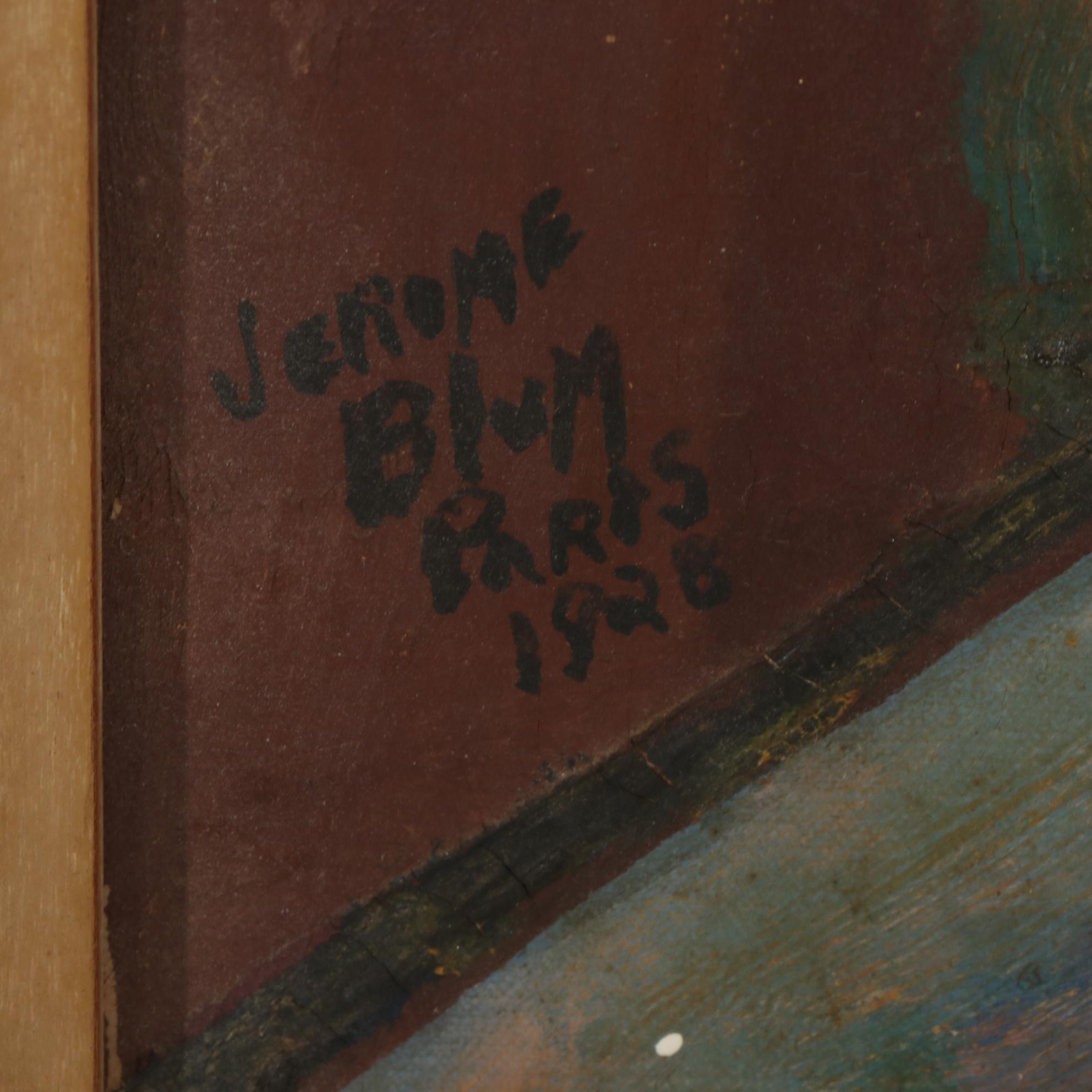 Jerome Blum Floral Still Life Oil Painting, 1928 | EBTH