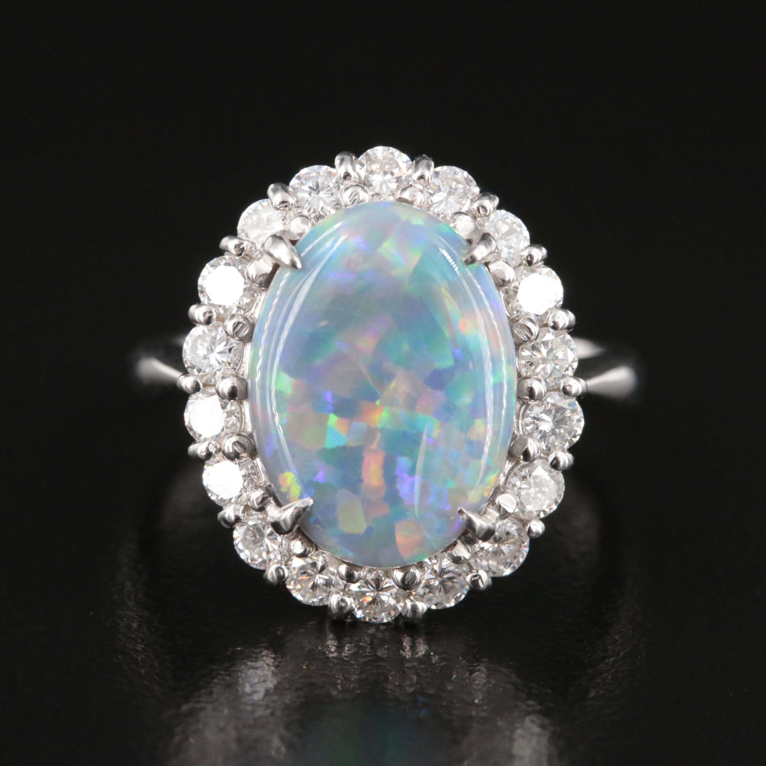 Ladies 14K and Australian Fire Opal Ring Designed by Neil Herman | EBTH