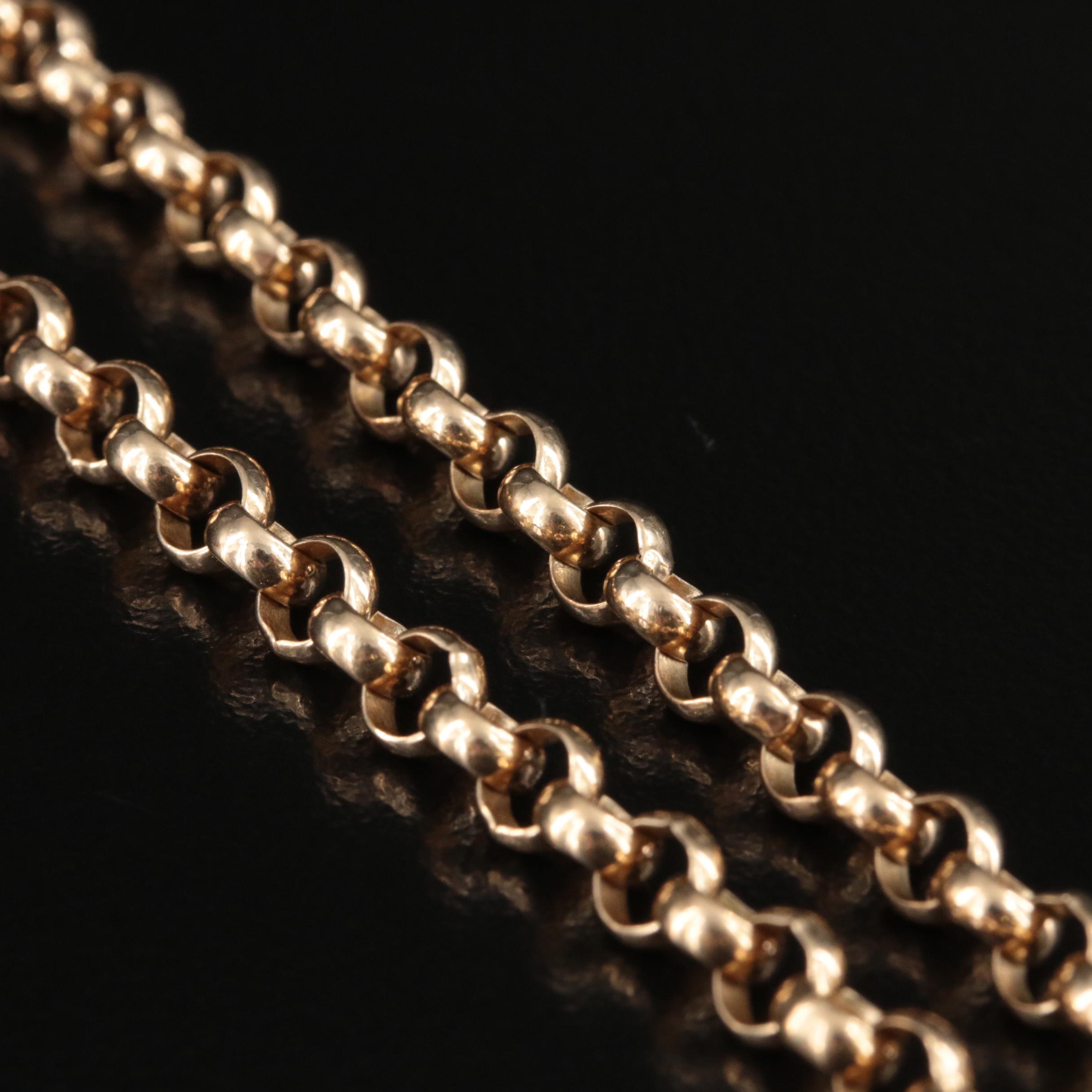 9K Rolo Chain Necklace | EBTH