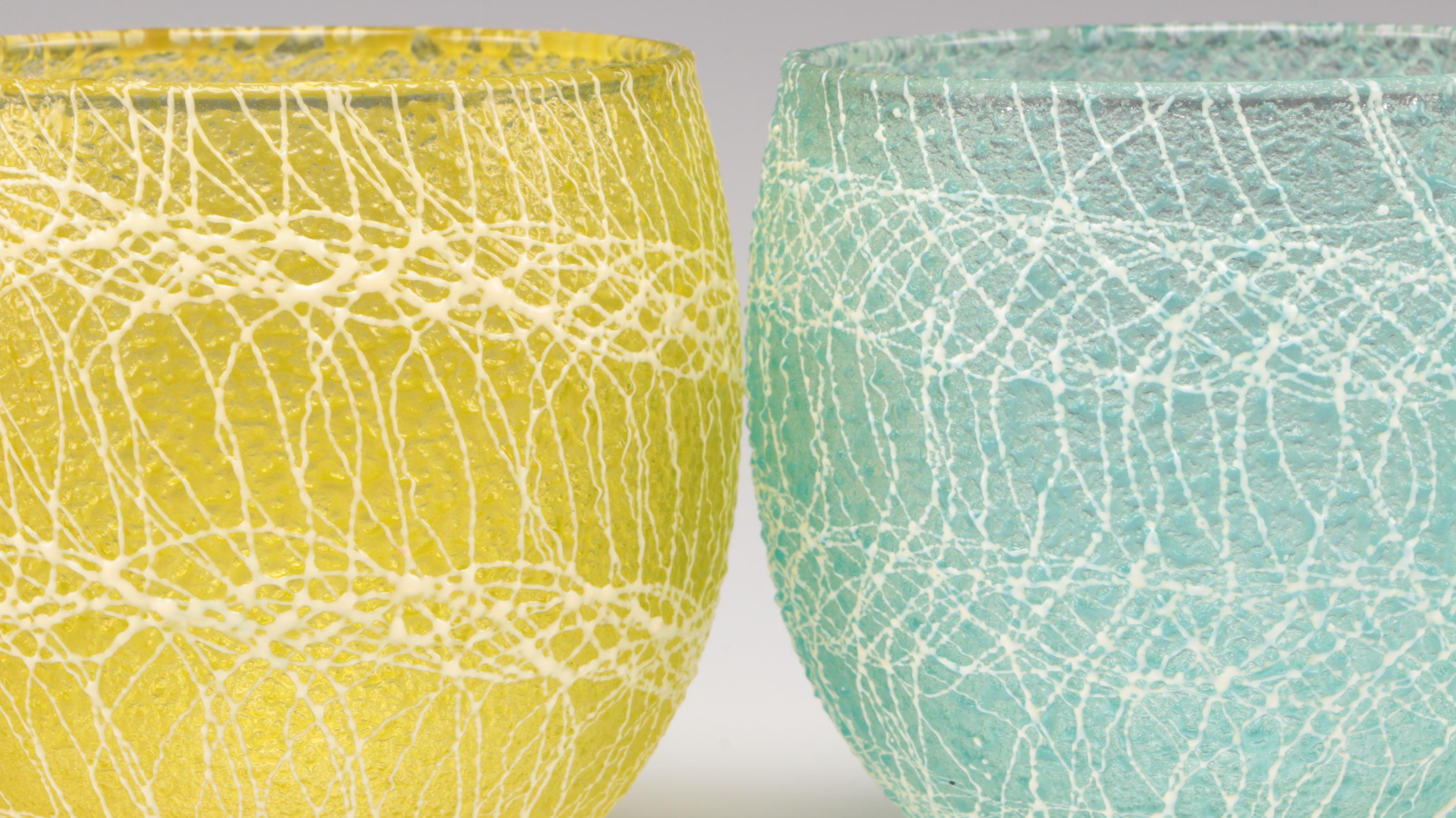 Spaghetti String Roly Poly Glasses and Pitcher, Mid-20th Century | EBTH