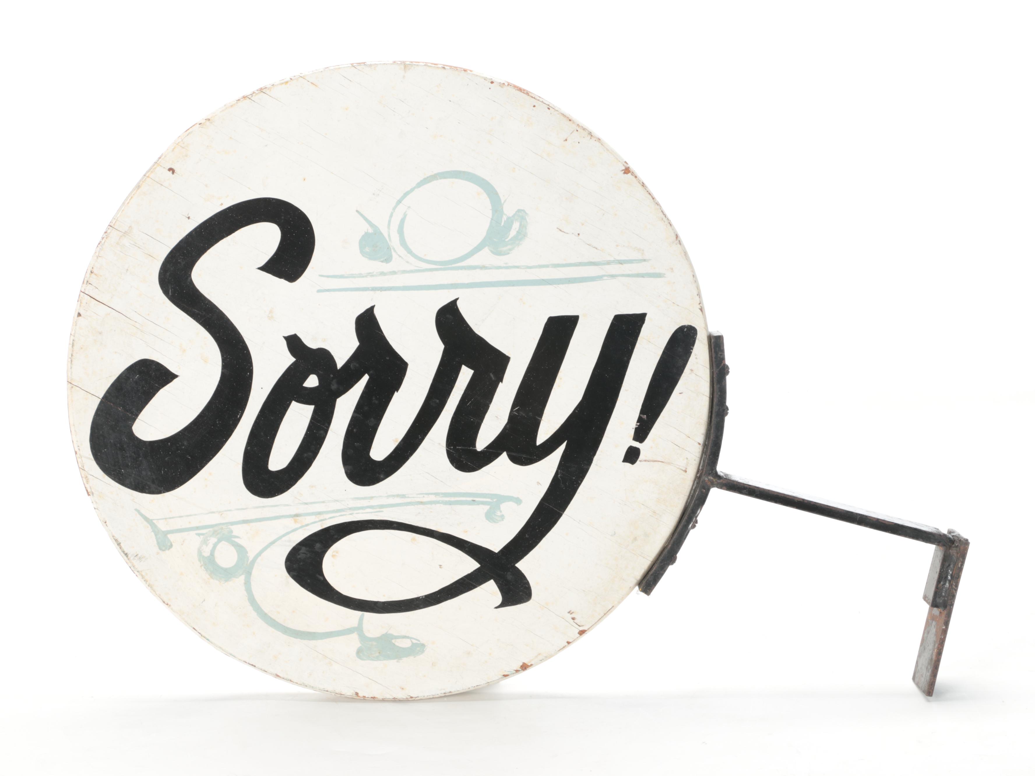 Deli Lunch Sign With "Open" and "Sorry" Signs | EBTH