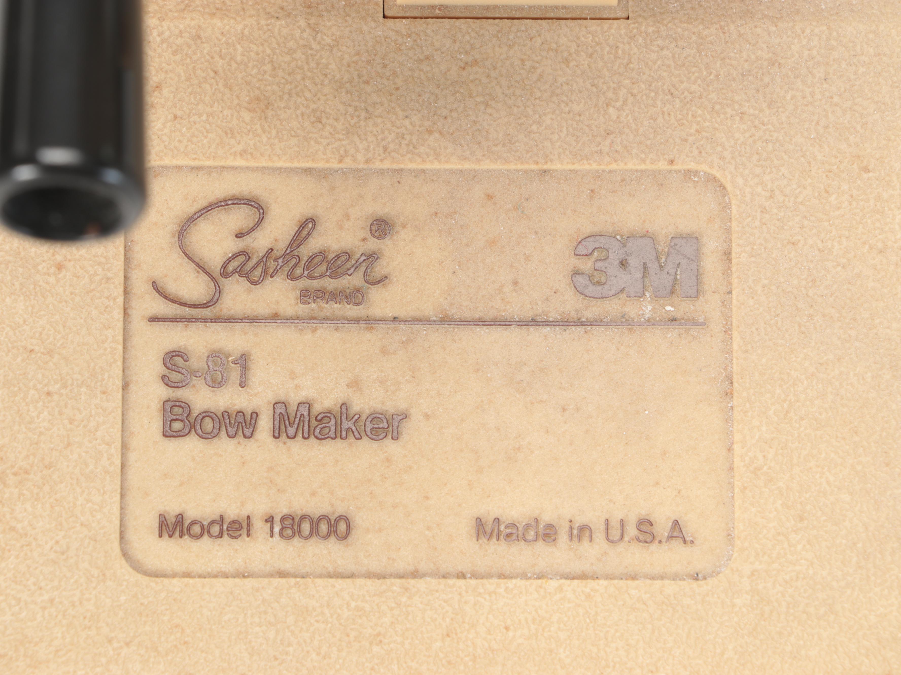 Sasheen by 3M Bow Maker Machine With Box of Bow Pins | EBTH